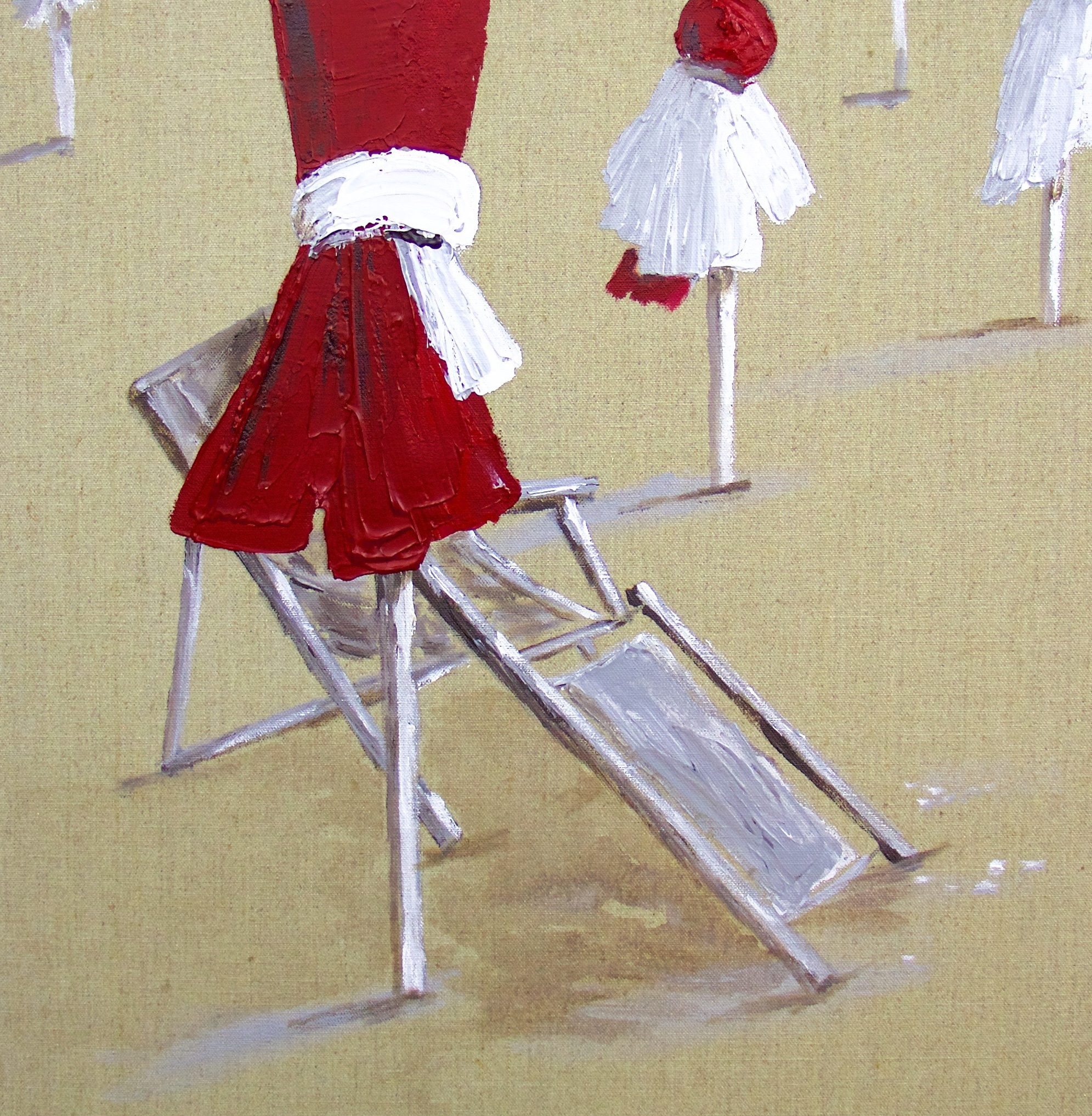Michèle KAUS - A la plage, 2021 - Acrylique sur toile signée ...