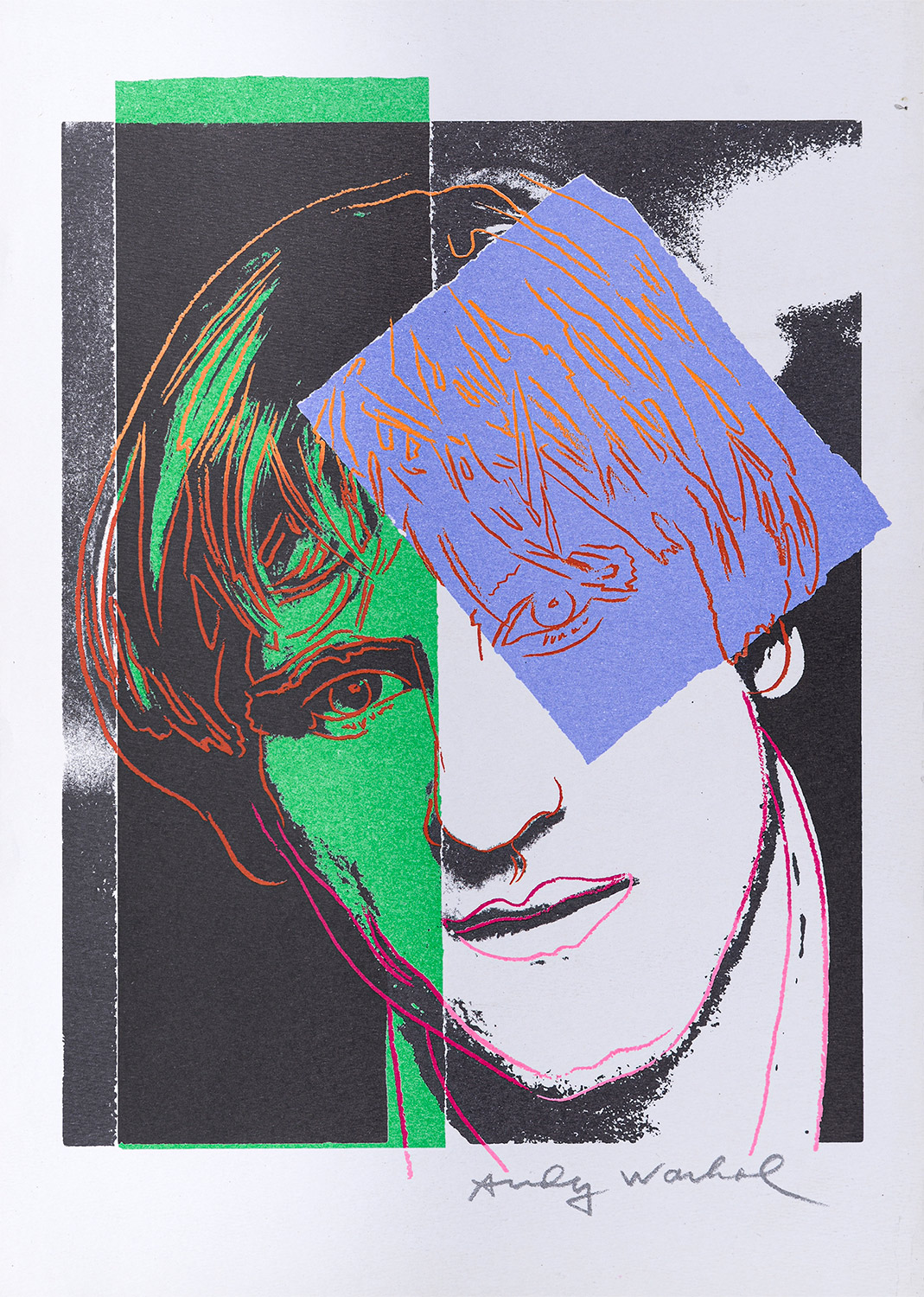 Andy WARHOL - Gérard Depardieu, 1986 - Sérigraphie - Art contemporain - Plazzart