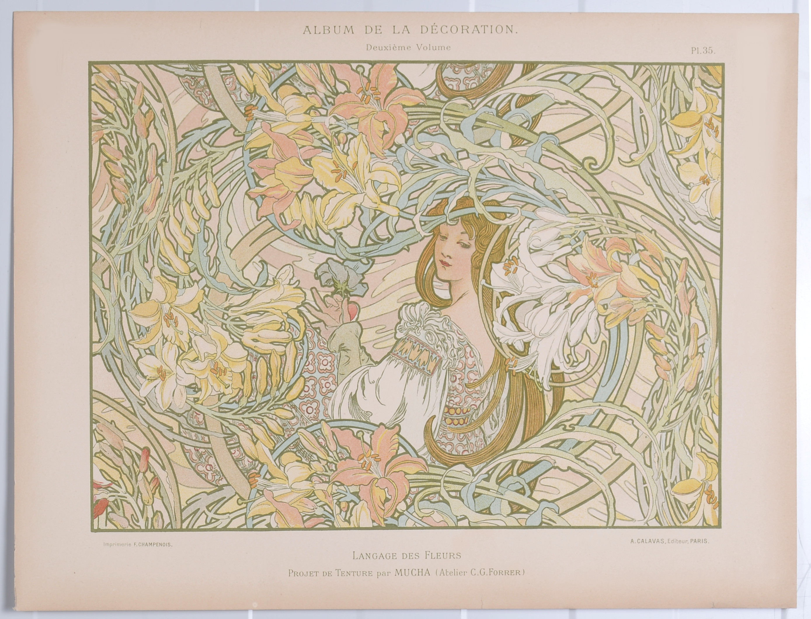 Alfons MUCHA - Byzantine & Langage des Fleurs, vers 1900 - Paire de ...