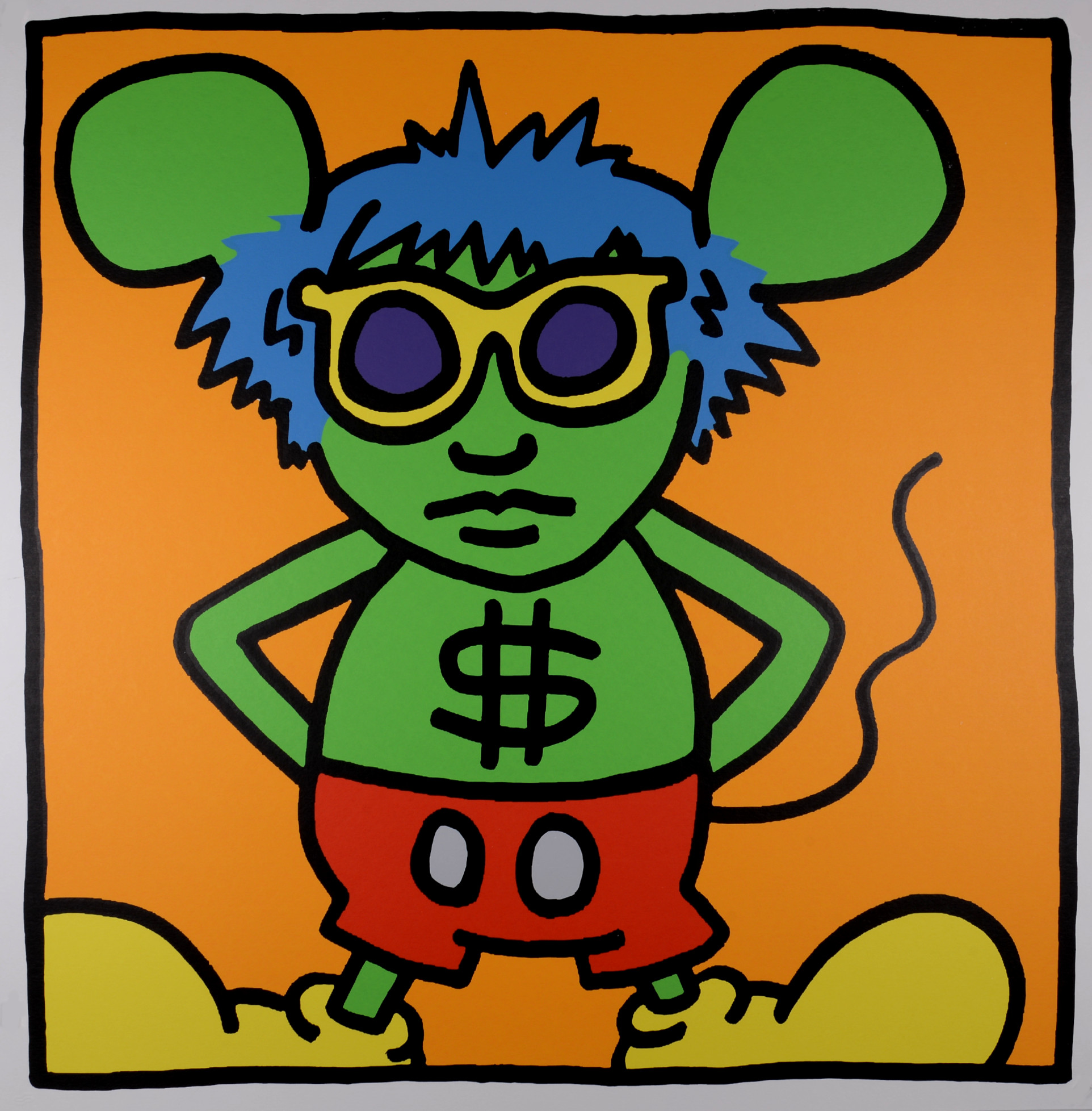 Keith HARING - Andy Mouse, 1986 - Serigrafía - Street art - Plazzart