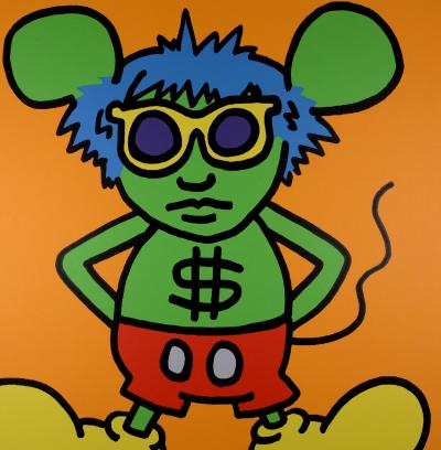 Keith HARING - Andy Mouse, 1986 - Serigrafía - Street art - Plazzart