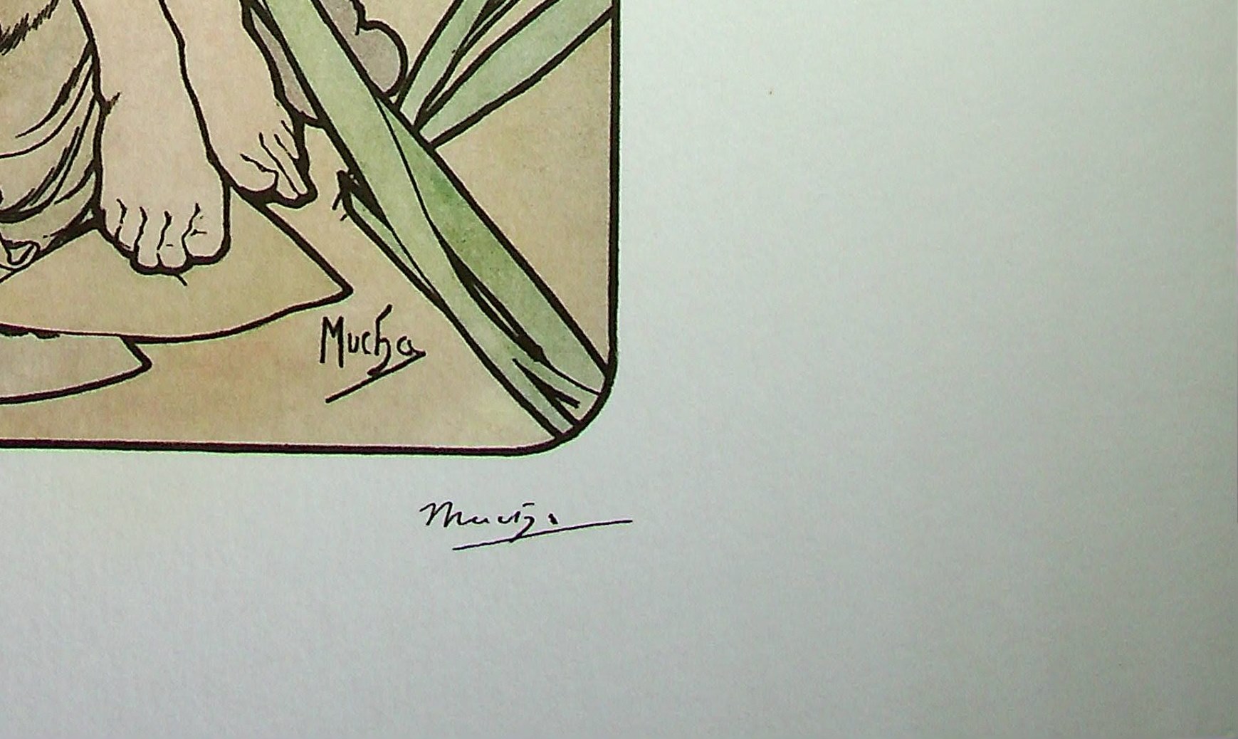 Alphonse MUCHA (After) - The flowers: The iris - Color photolithography ...