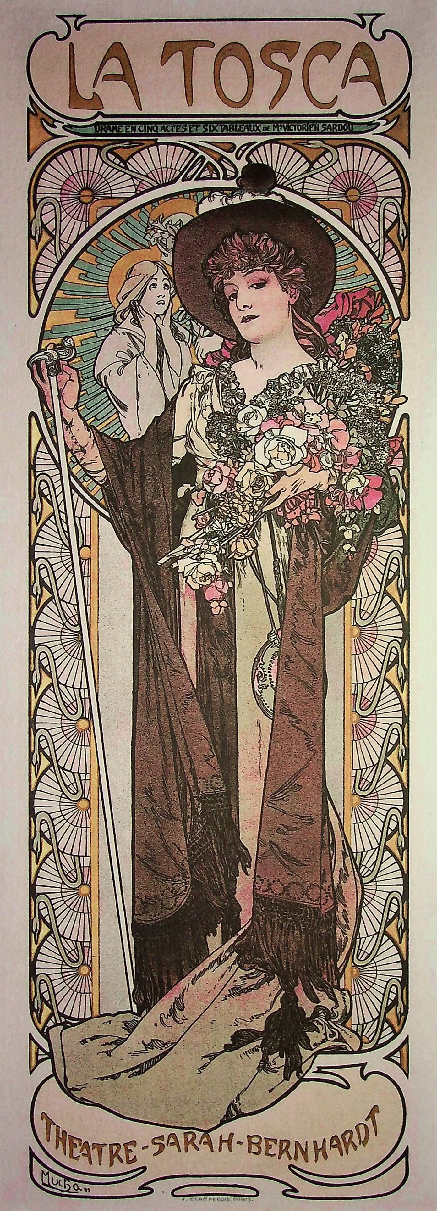 Alphonse MUCHA (D'après) - Sarah Bernhardt : La Tosca ...