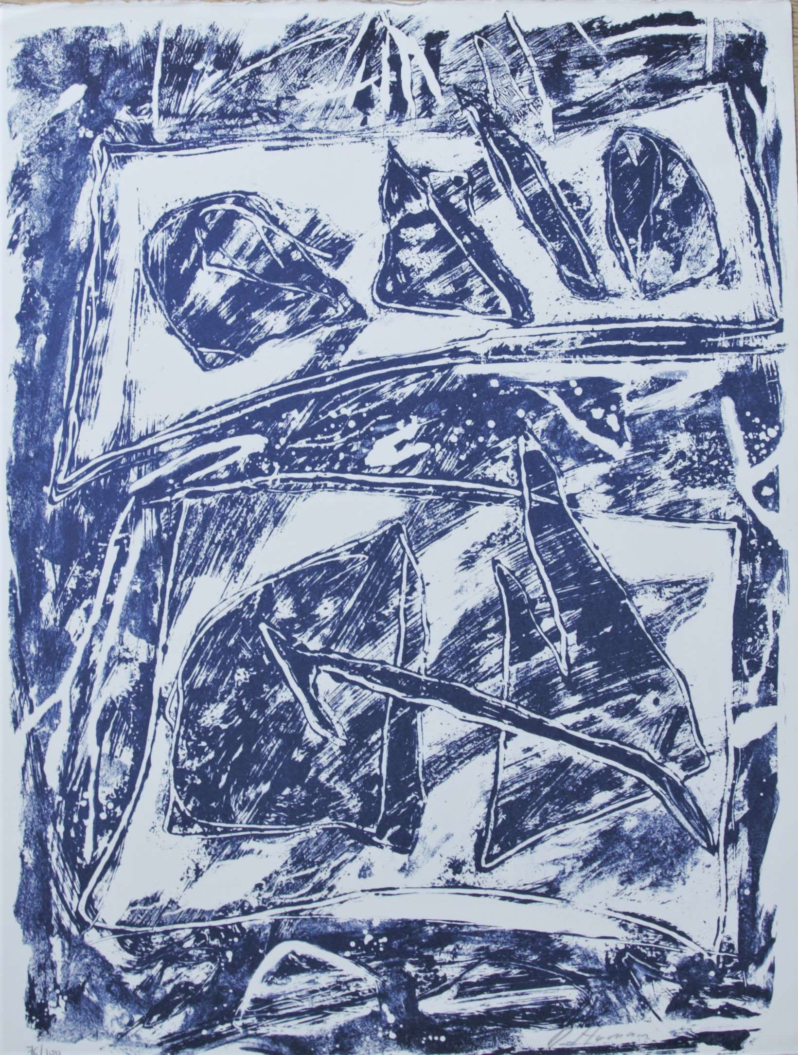 Daniel HUMAIR - Sratch and bop on paper - Lithographie signée au crayon ...