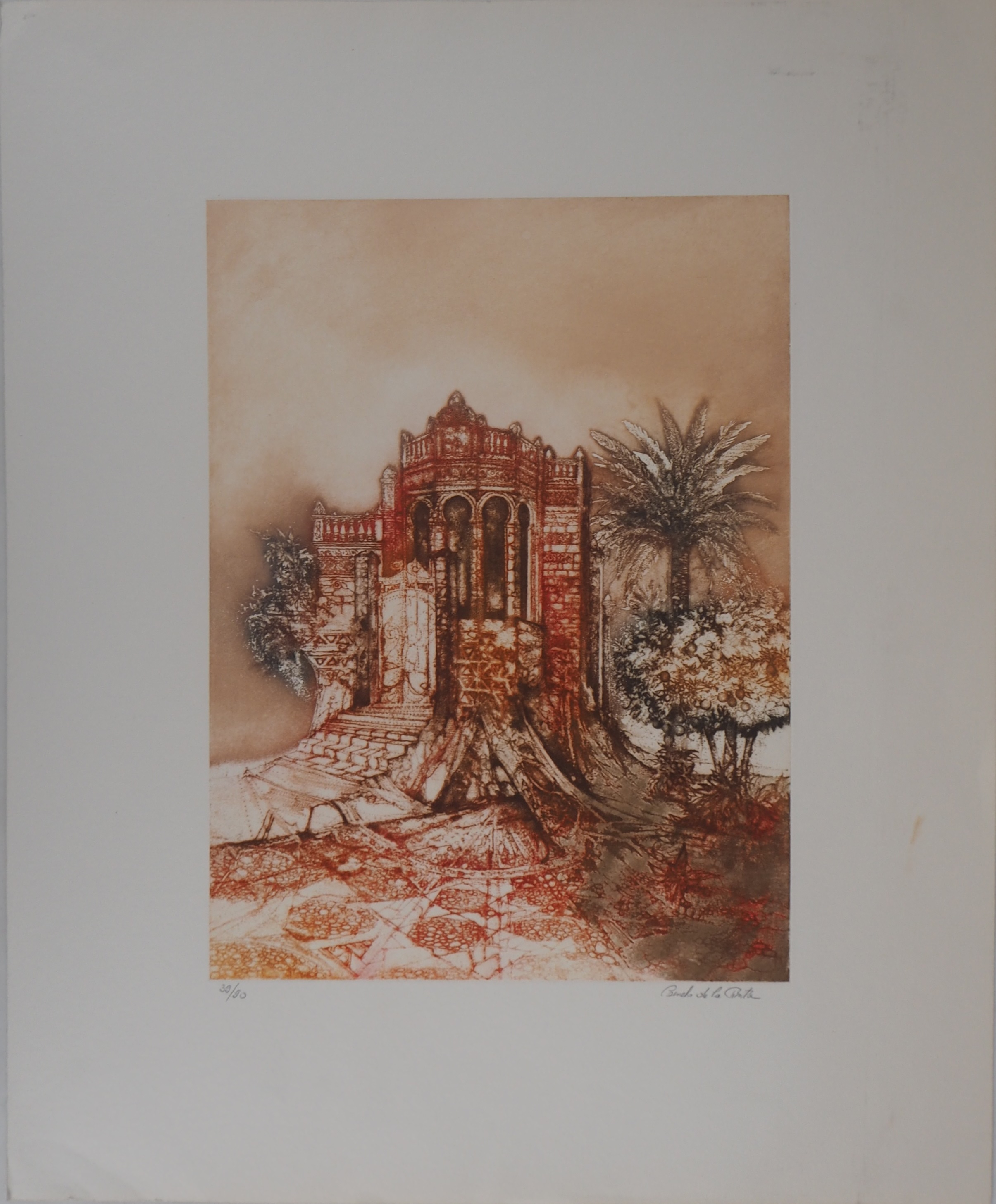Carmelo DE LA PINTA - Enchanted Ruins - Original signed etching - Post ...