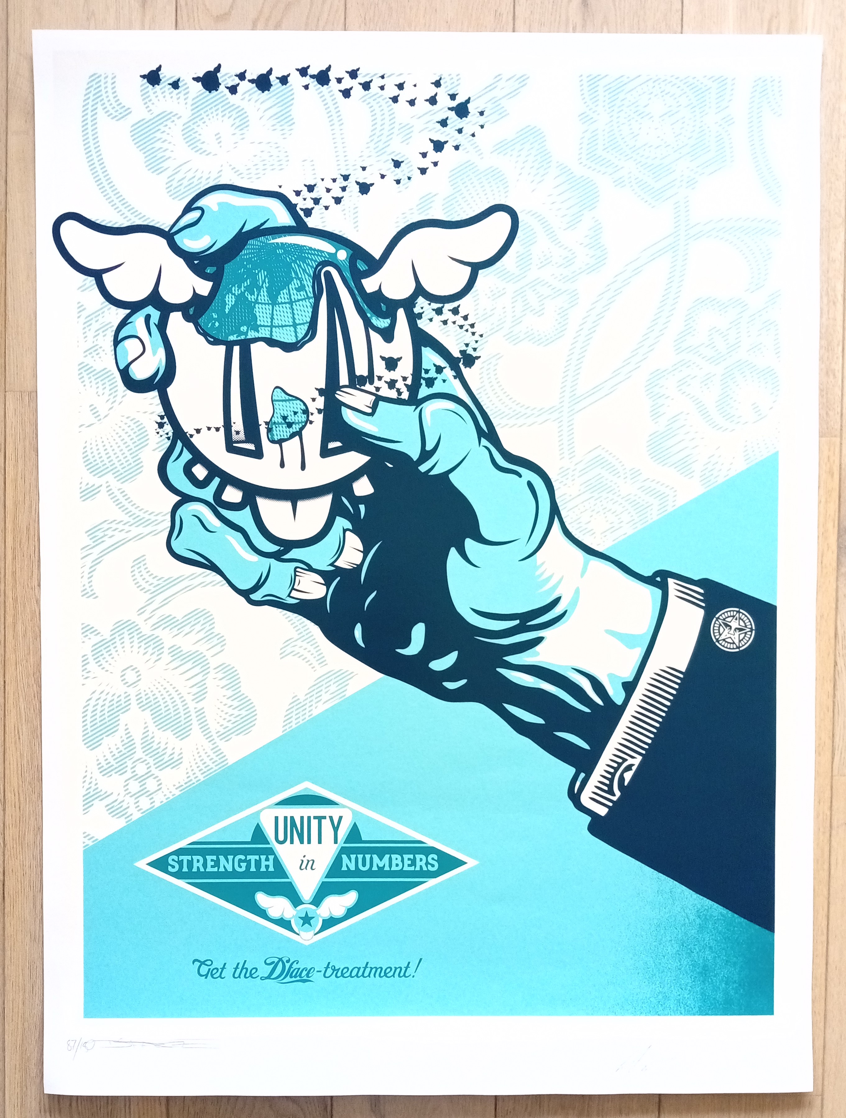 Shepard FAIREY (Obey) x D*Face - Strength in Numbers, 2021 - Signed ...