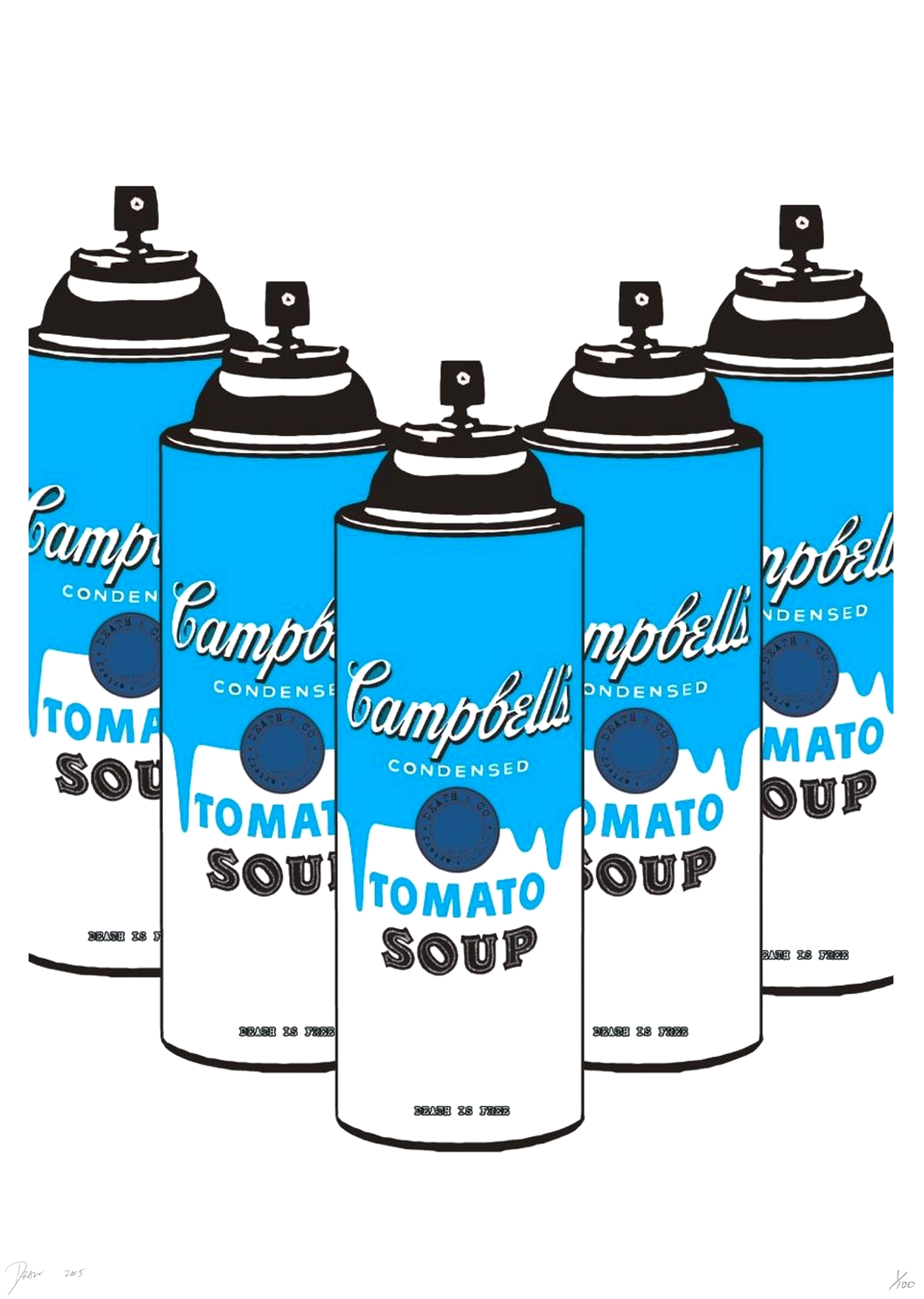 Death NYC - 5 Tomato Soup Spray Blue - 2015 - Sérigraphie originale ...
