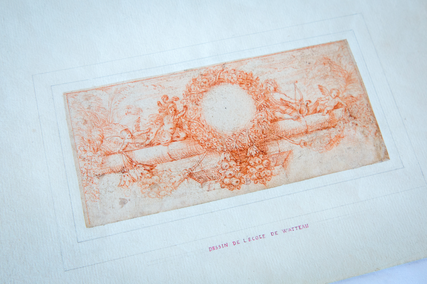 Ecole de Watteau - Sans titre - Dessin à la sanguine - Art Classique ...