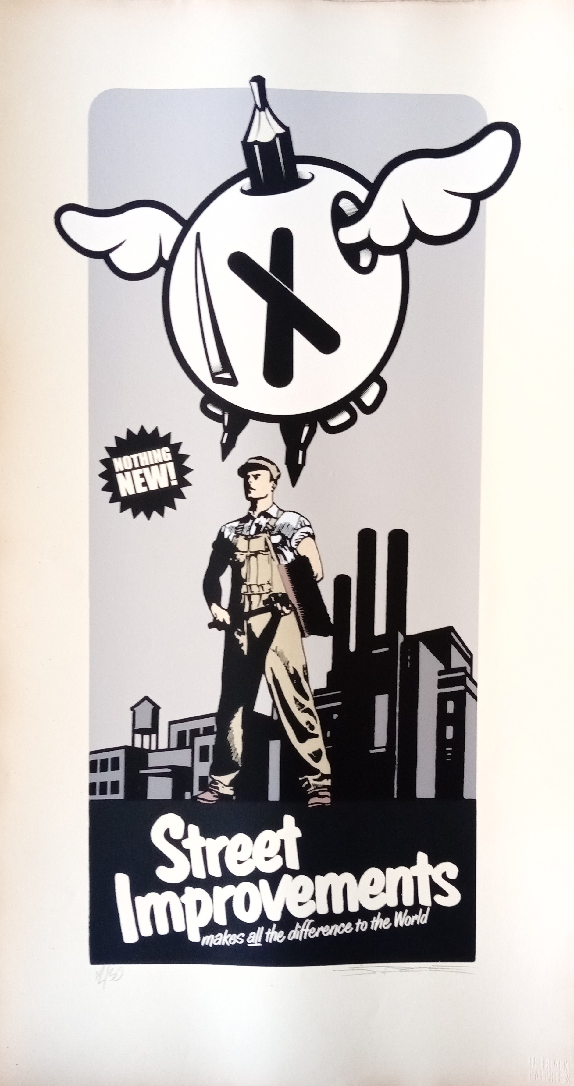 D*Face - Street Improvements VI, 2020 - Screenprint signed in pencil ...