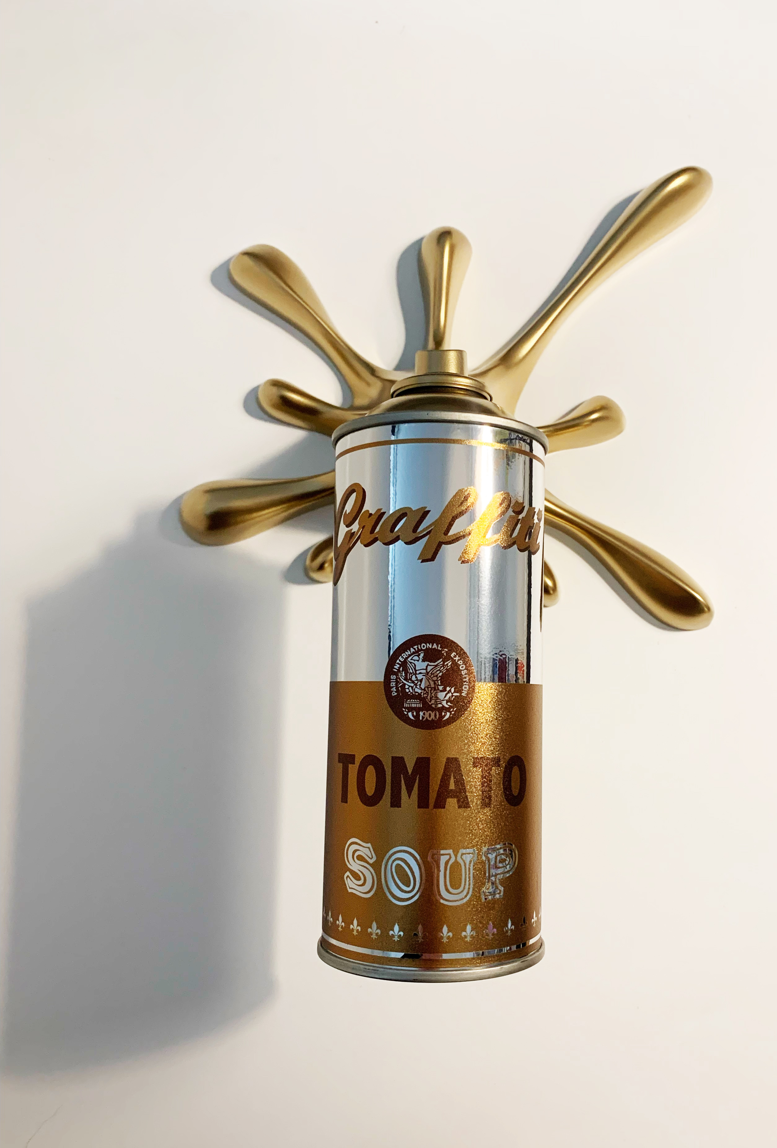 2Fast - Tomato Soup Gold, 2022 - Sculpture - Street Art - Plazzart