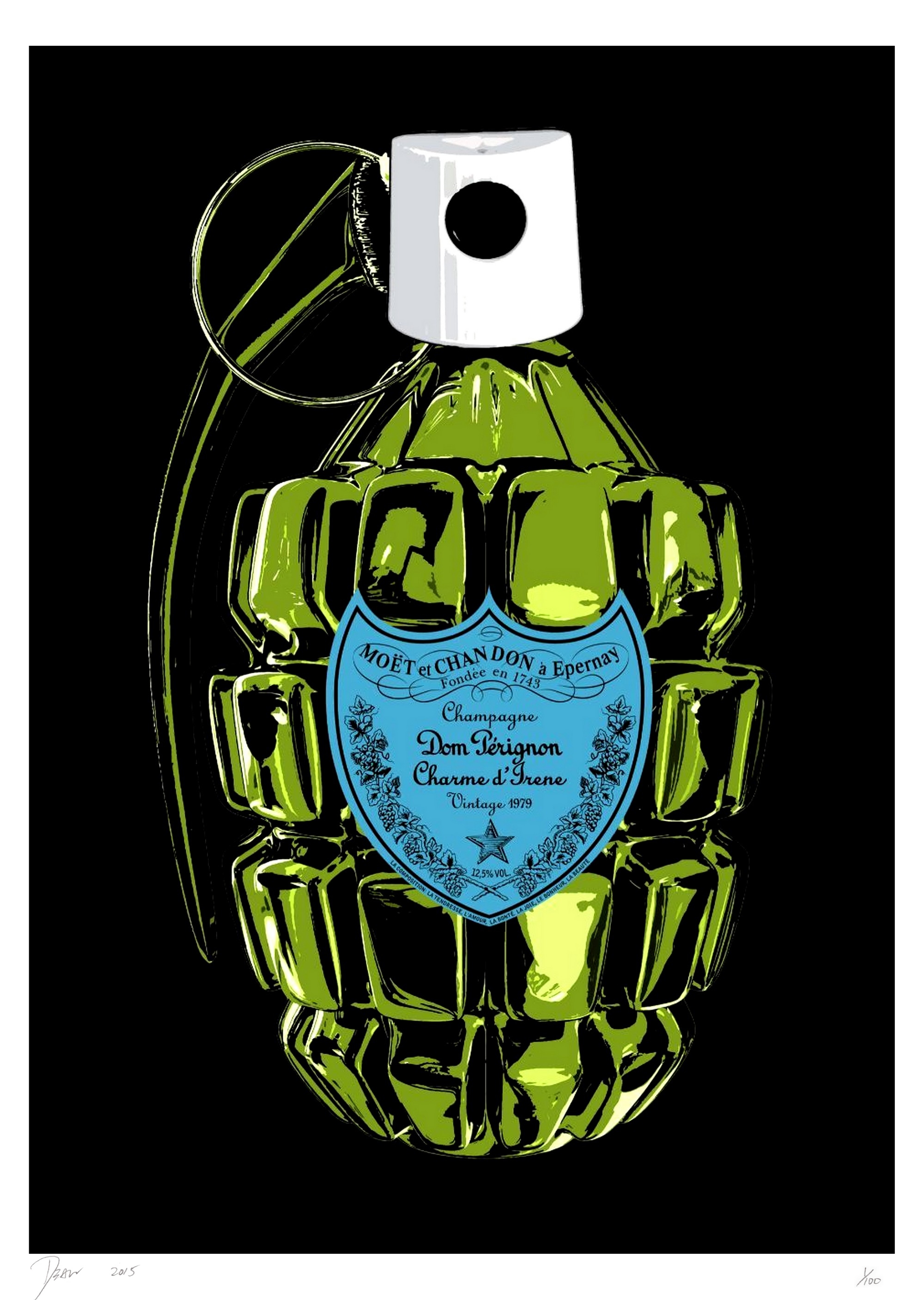 Death NYC - Bomb Drug Green 2015 - Sérigraphie signée au crayon ...