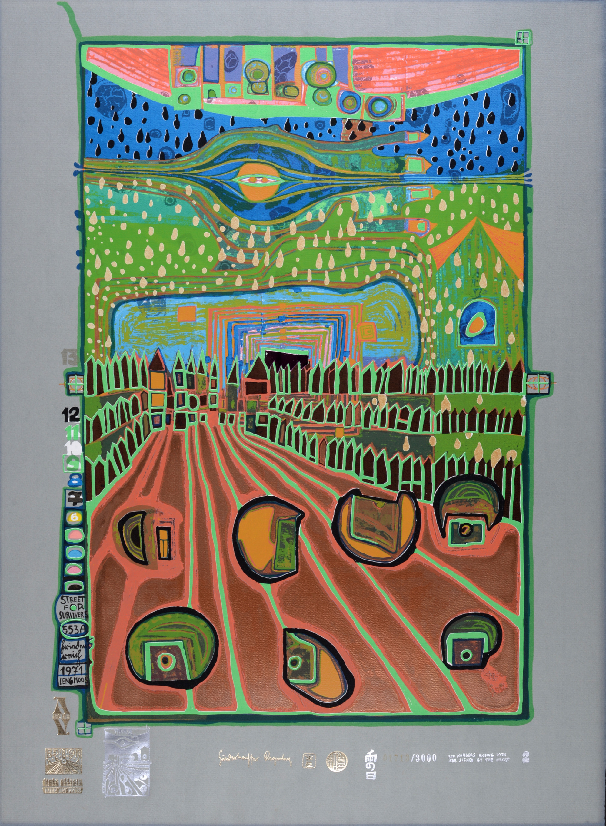 Friedensreich HUNDERTWASSER - Rue des survivants, Planche 2, 1970-72 ...