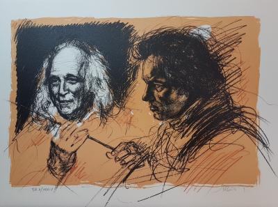 Jacques PECNARD - La méthode de Léo FERRE, 1989 - Lithographie signée ...
