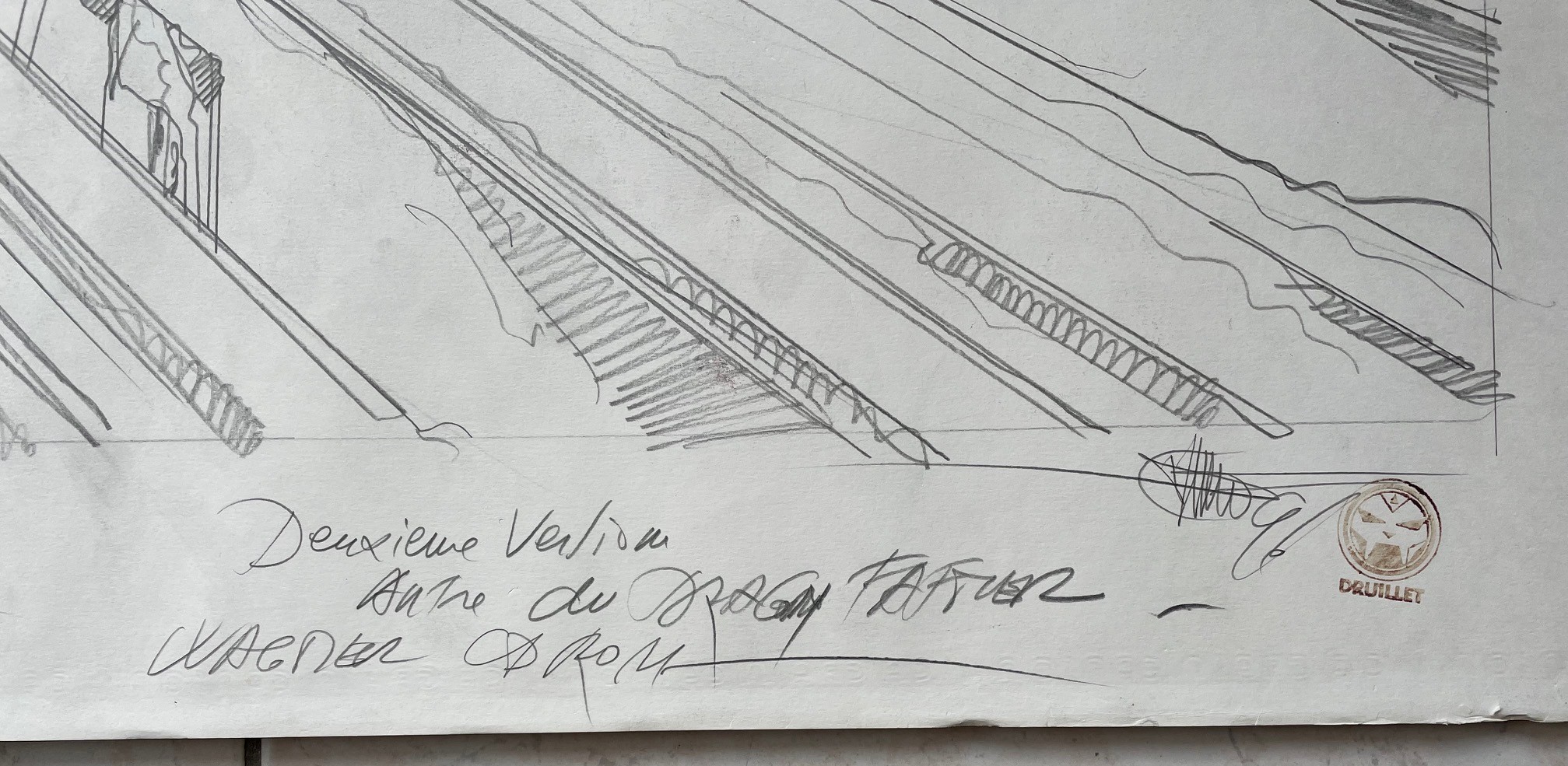 Philippe DRUILLET - L'antre du dragon Fafner, Ring II, 2001 - Dessin ...