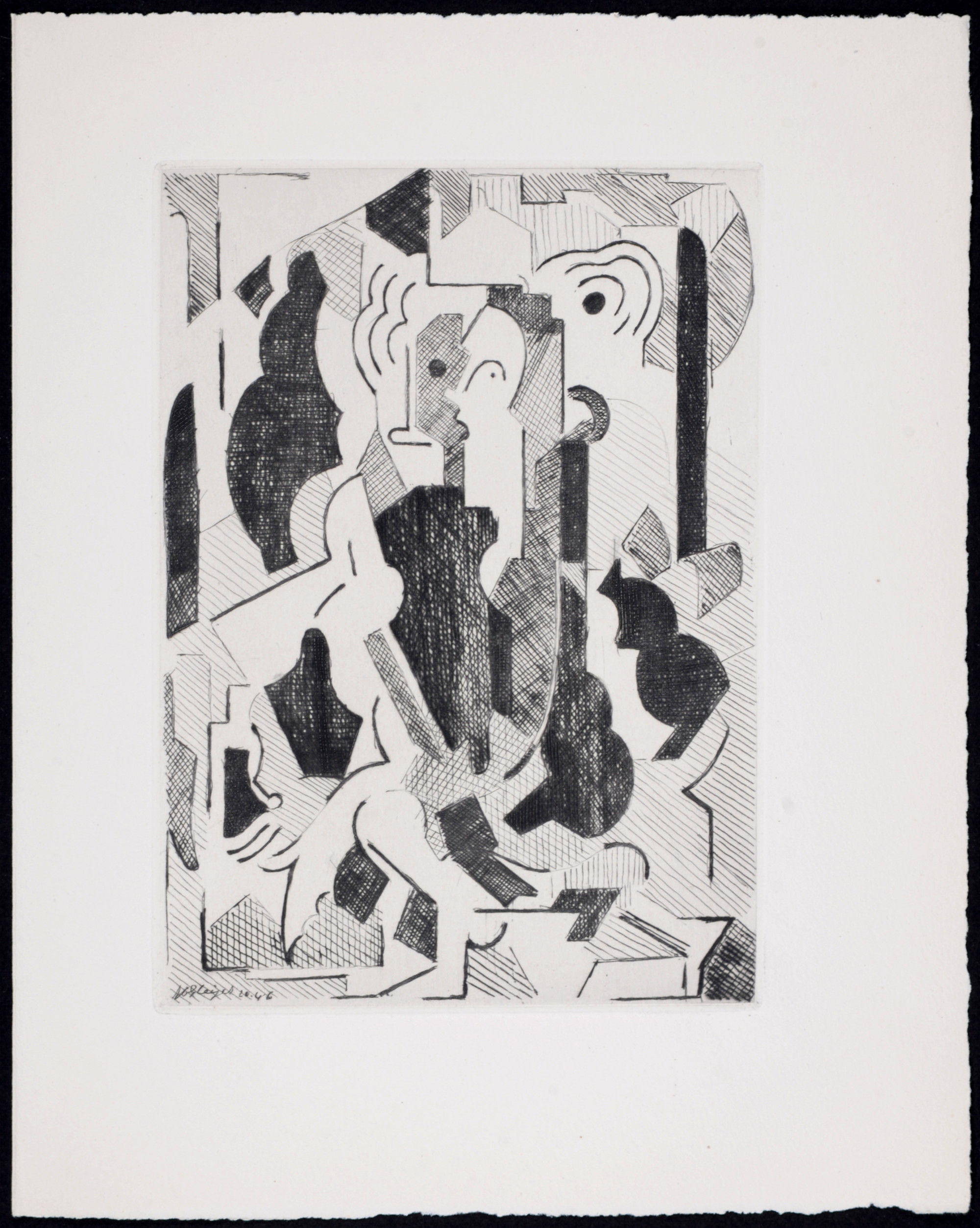 Albert GLEIZES - Composición, 1947 - Grabado original (Punta Seca ...