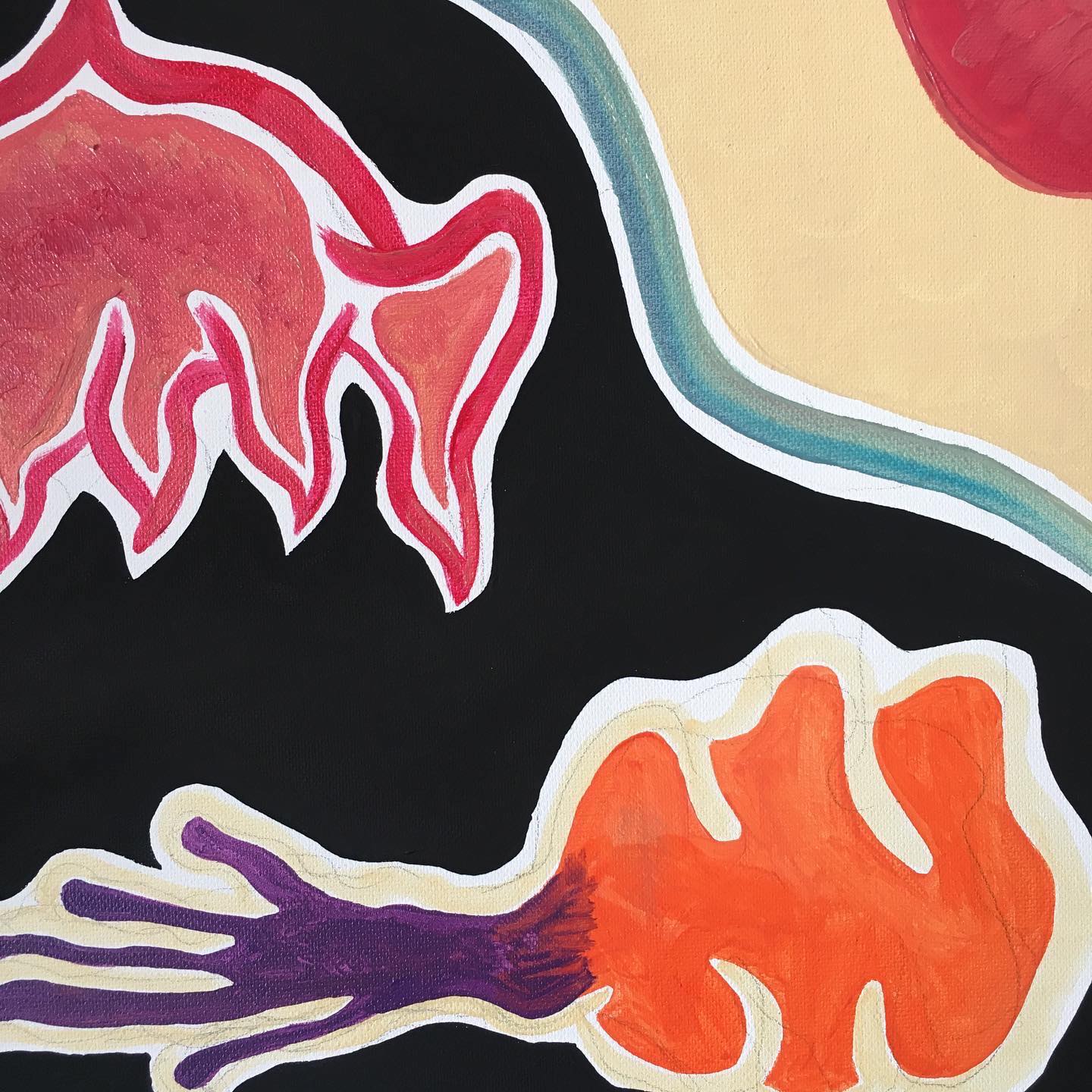 Joseph Apsarah - La soif du gouffre, 2022 - Technique mixte sur toile ...