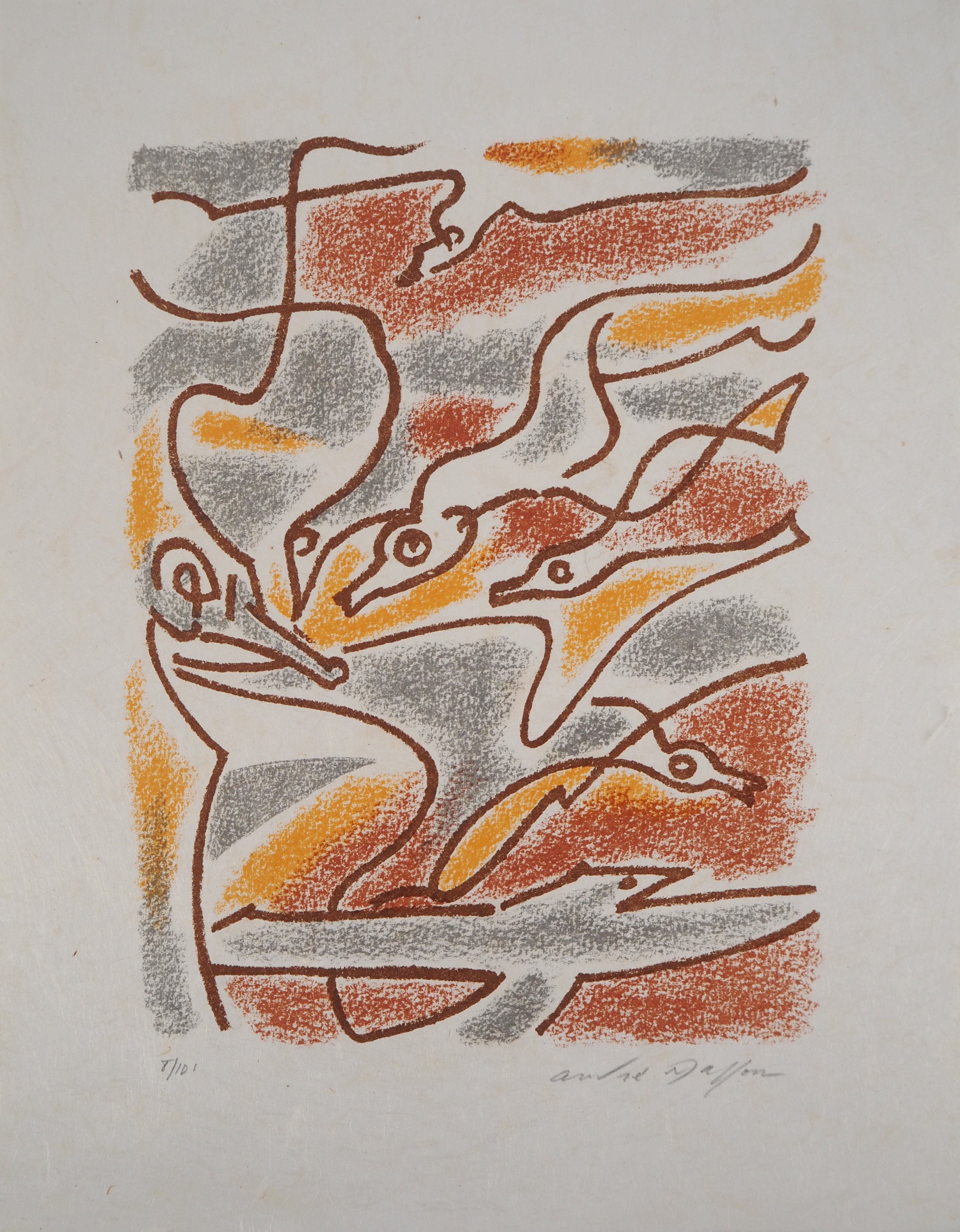 André MASSON : Goélands - Lithographie originale signée - Art Moderne ...