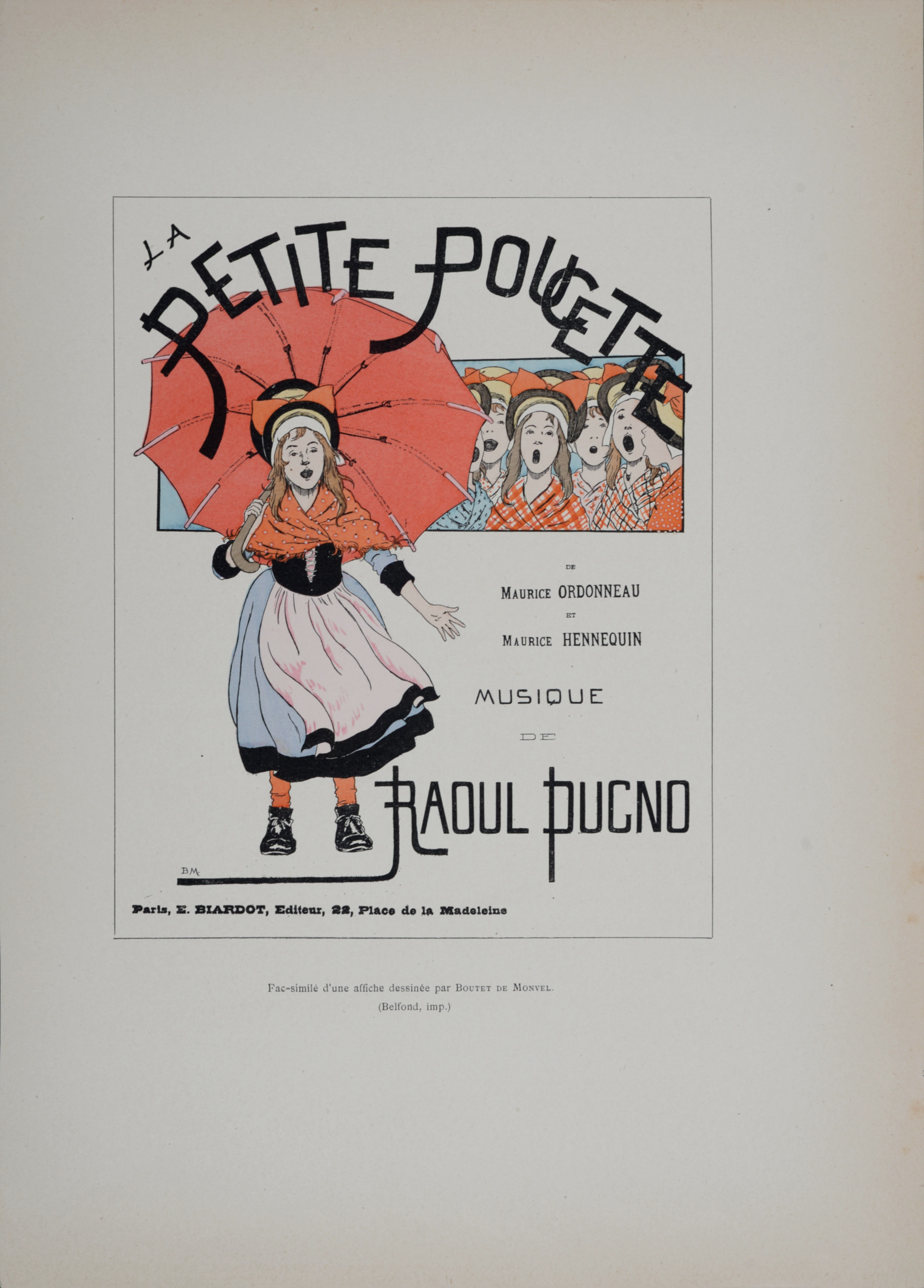 Léo GAUSSON, Louis-Maurice BOUTET de MONVEL, Jules CHERET Ensemble de 3 ...