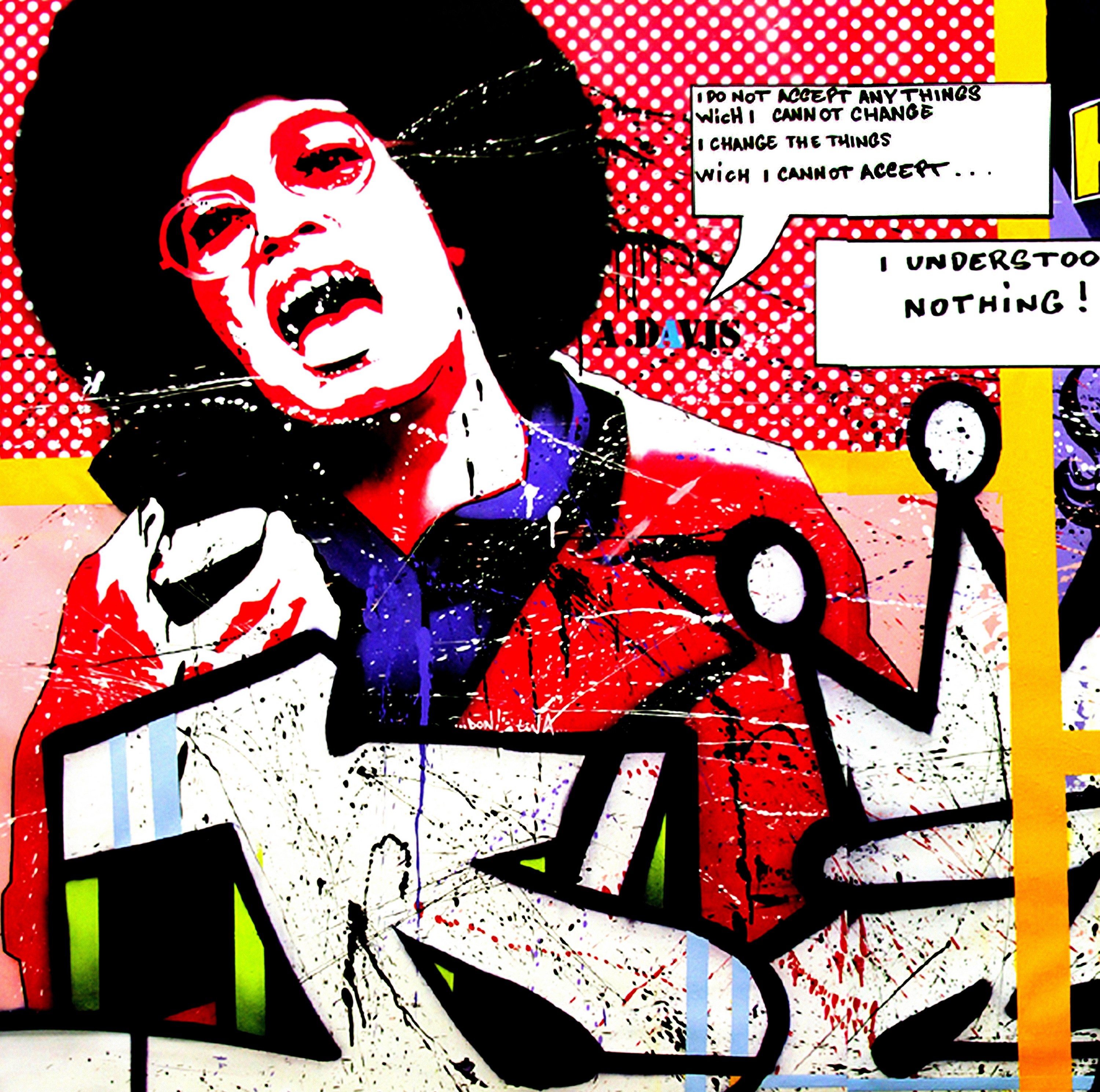 DON - Angela Davis vs Wonder Woman - Signed and numbered screen print ...