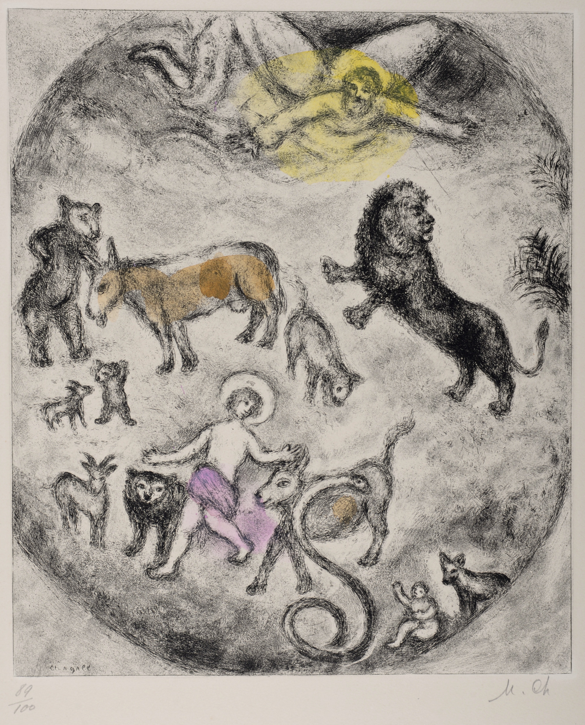 Marc CHAGALL - Die Versöhnung aller Geschöpfe (Jesaja 11: 5-9), 1958 ...