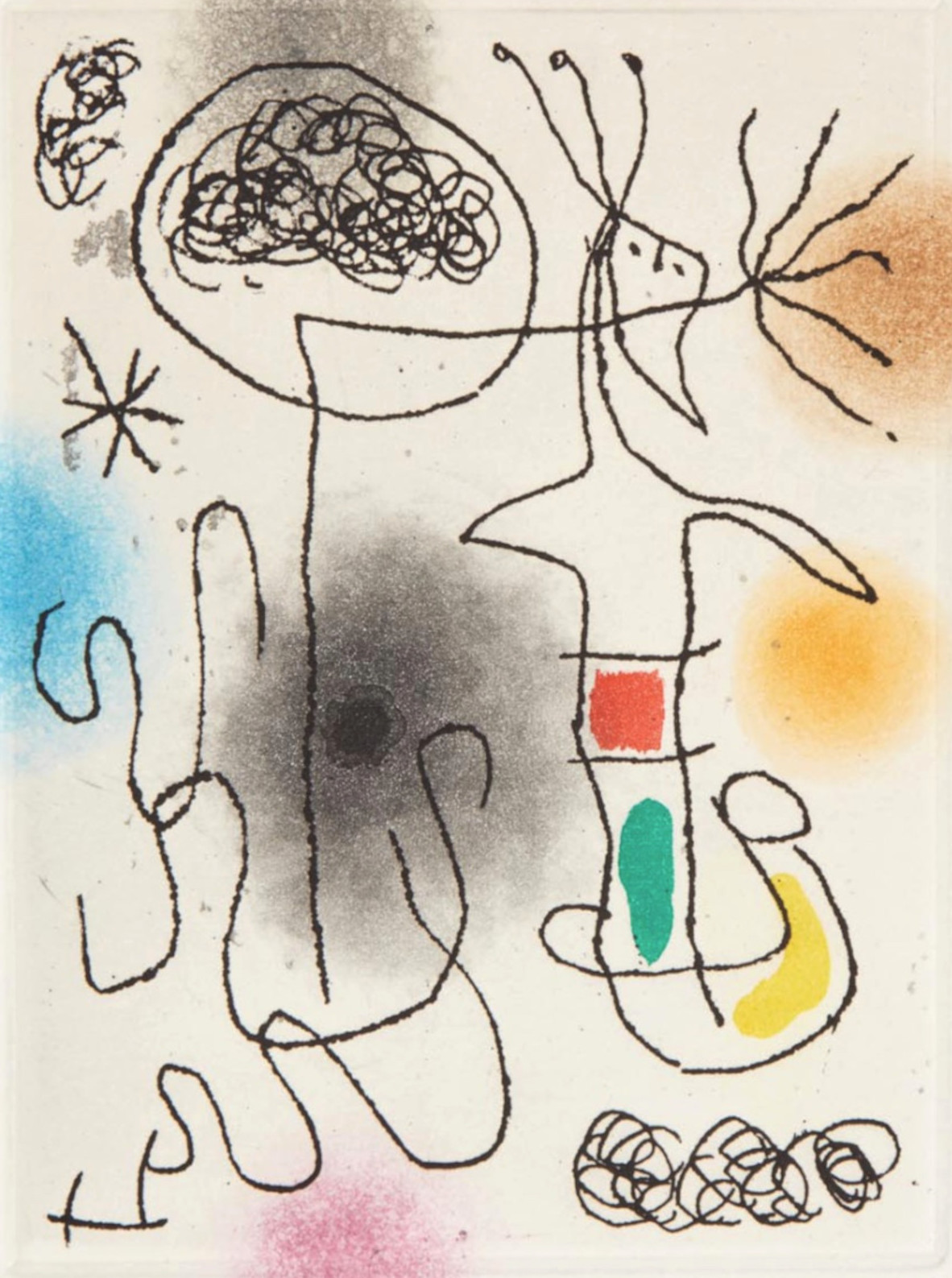 Joan MIRO - Midi le Trèfle Blanc, 1968 - Original etching - Post War ...