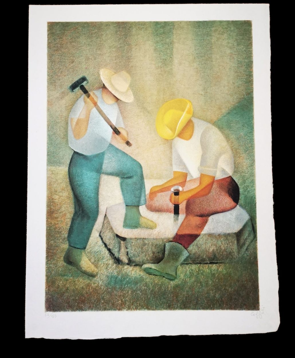 LOUIS TOFFOLI (1907- 1999). Les tailleurs de - Art Moderne - Plazzart