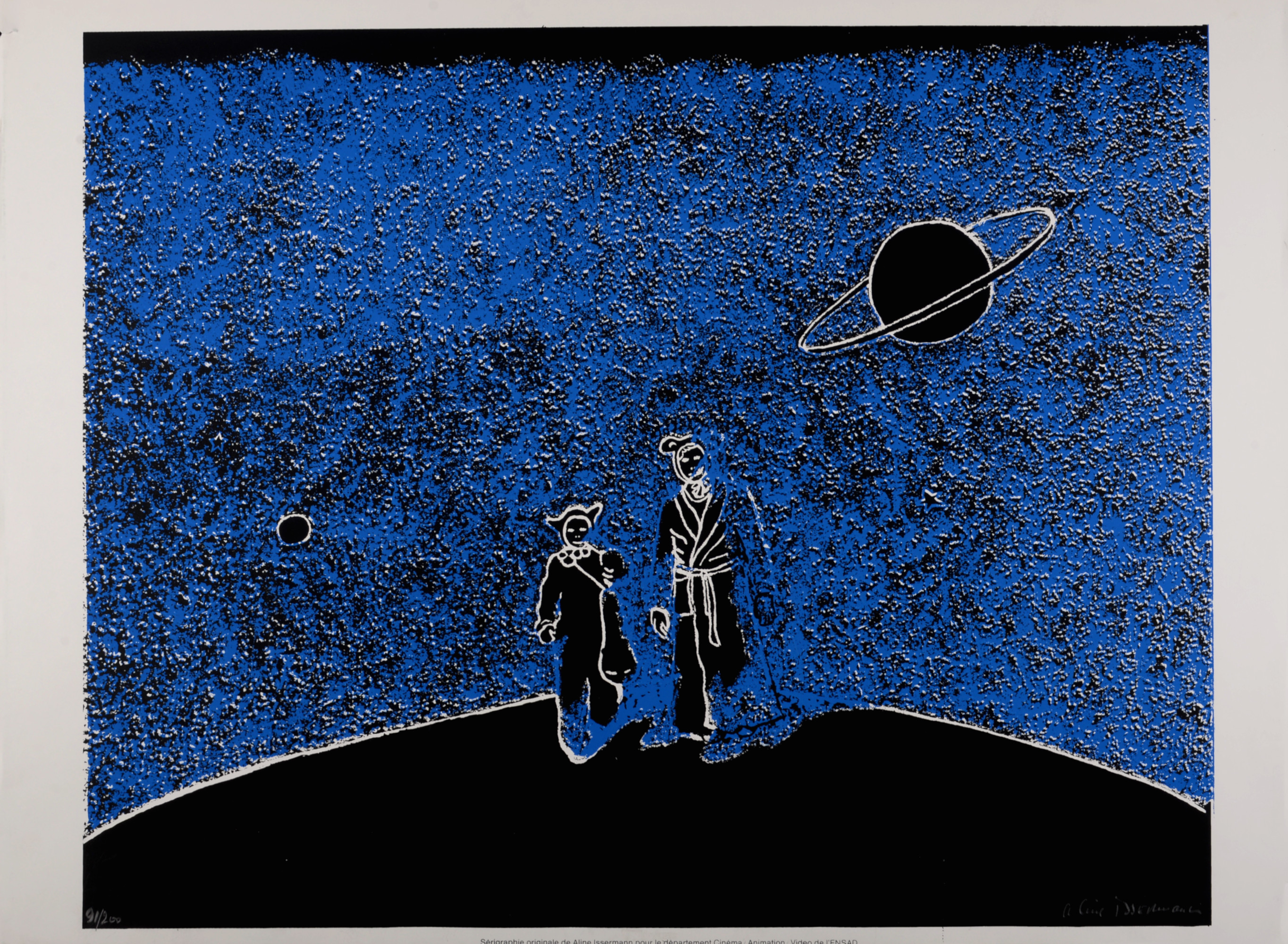 Aline ISSERMANN - Scène figurative, 1987 - Sérigraphie originale sur ...
