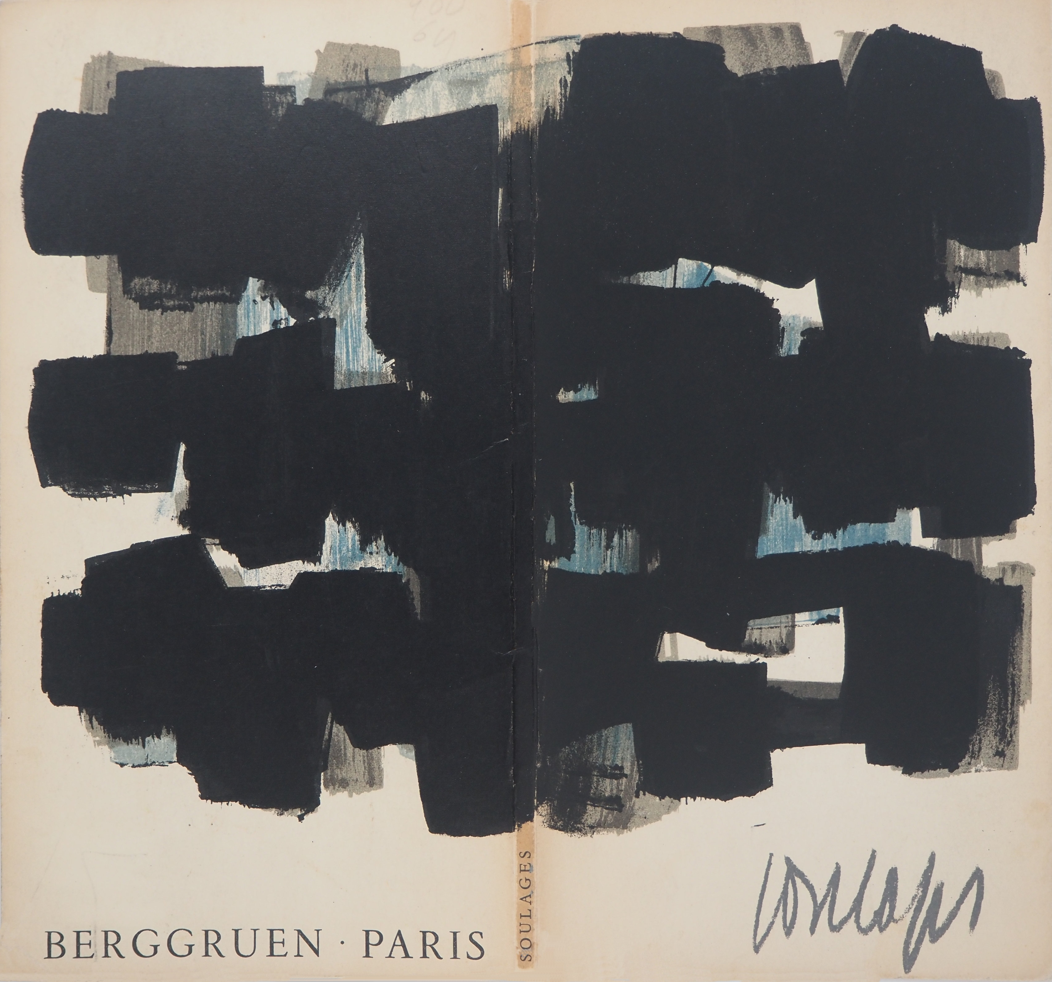 Pierre SOULAGES - Berggruen, 1957 - Lithographie signée, Mourlot - Art ...