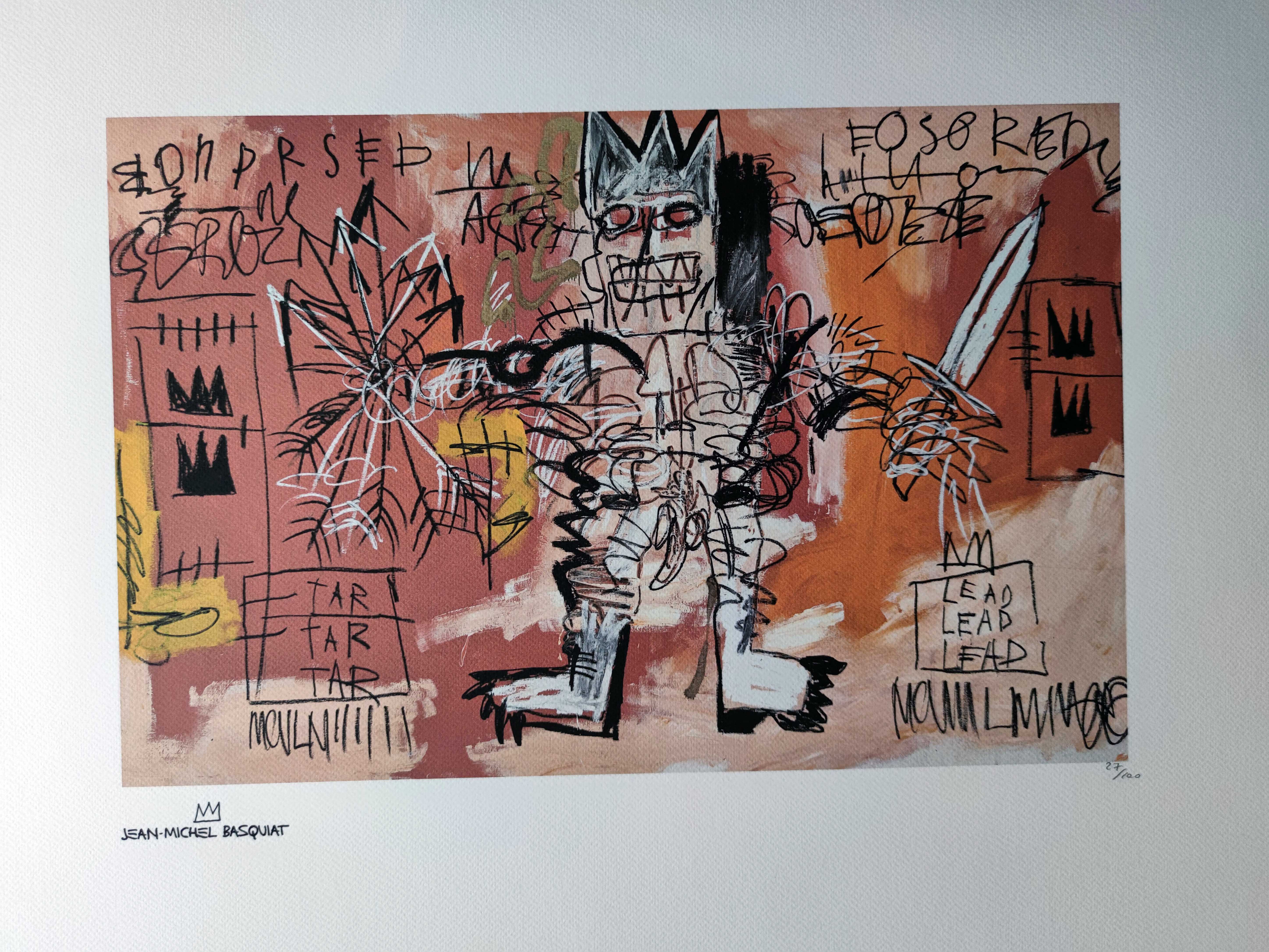 Jean-Michel Basquiat (d'après) - Warrior Graffiti - Offset - Street Art ...