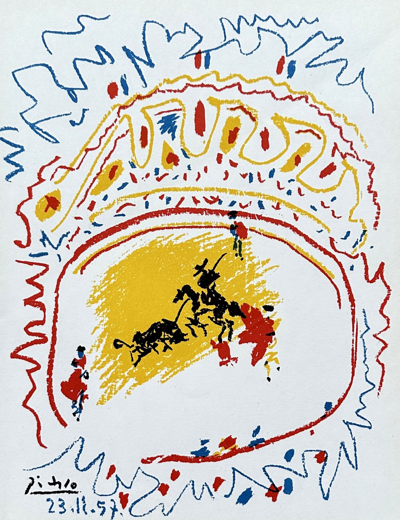 Pablo PICASSO - La Petite Corrida, 1958 - Original signierte ...