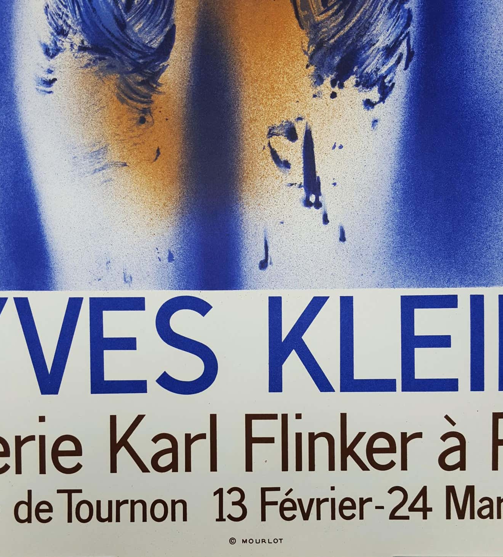 YVES KLEIN (1928-1962) - EXPOSICIÓN DE KARL FLINKER, 1973 - CARTEL ...