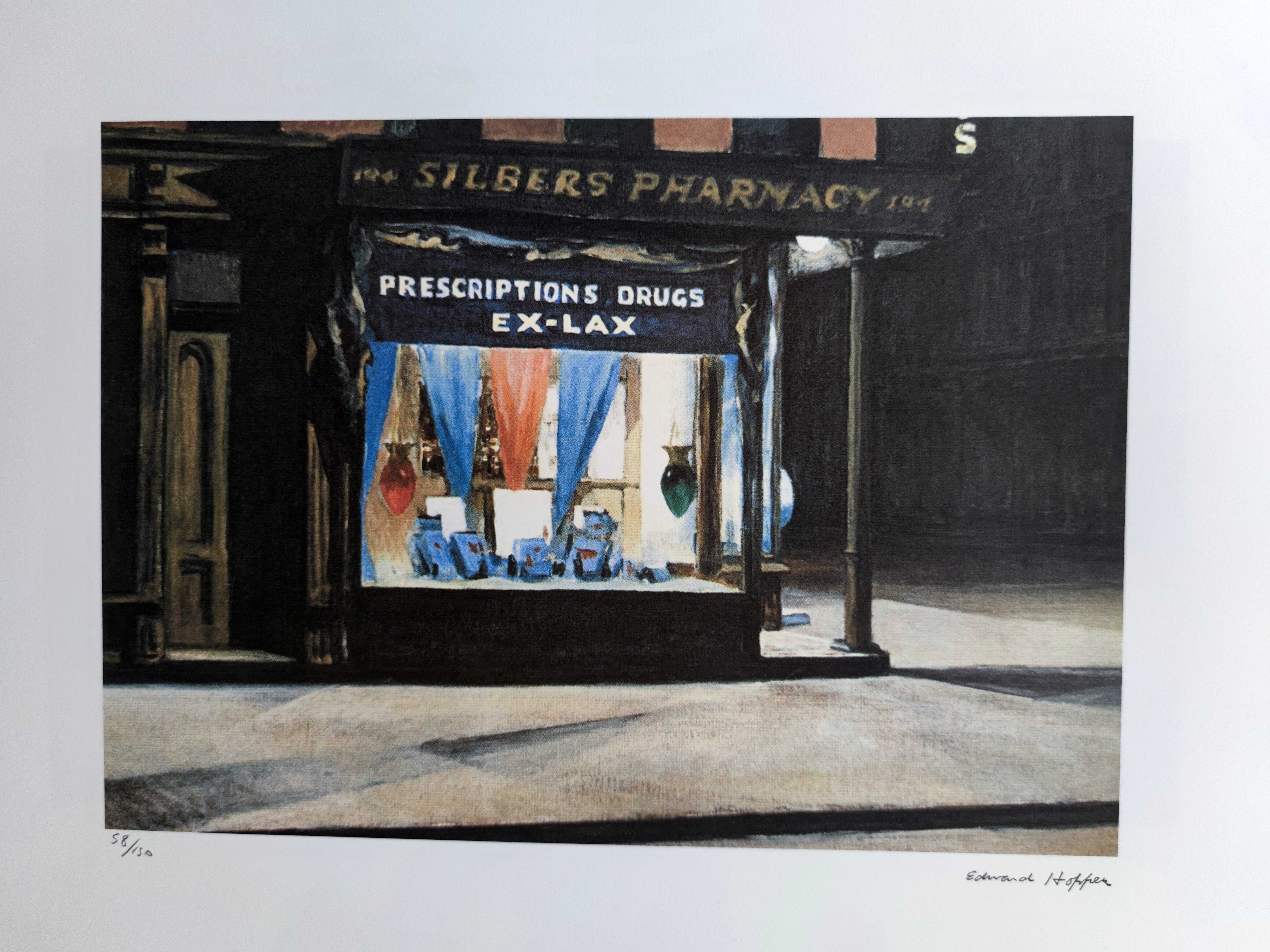 Edward Hopper (1882-1967), after - Drug Store - Art Moderne - Plazzart