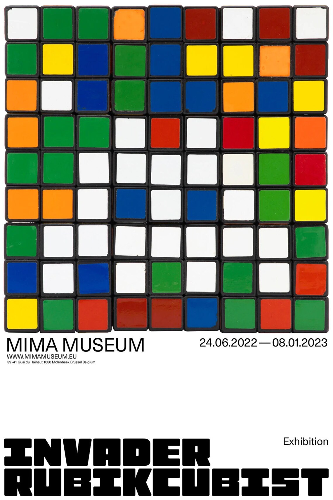 Space Invader (1969)- Rubikcubist Exhibition (Cube) Affiche d ...