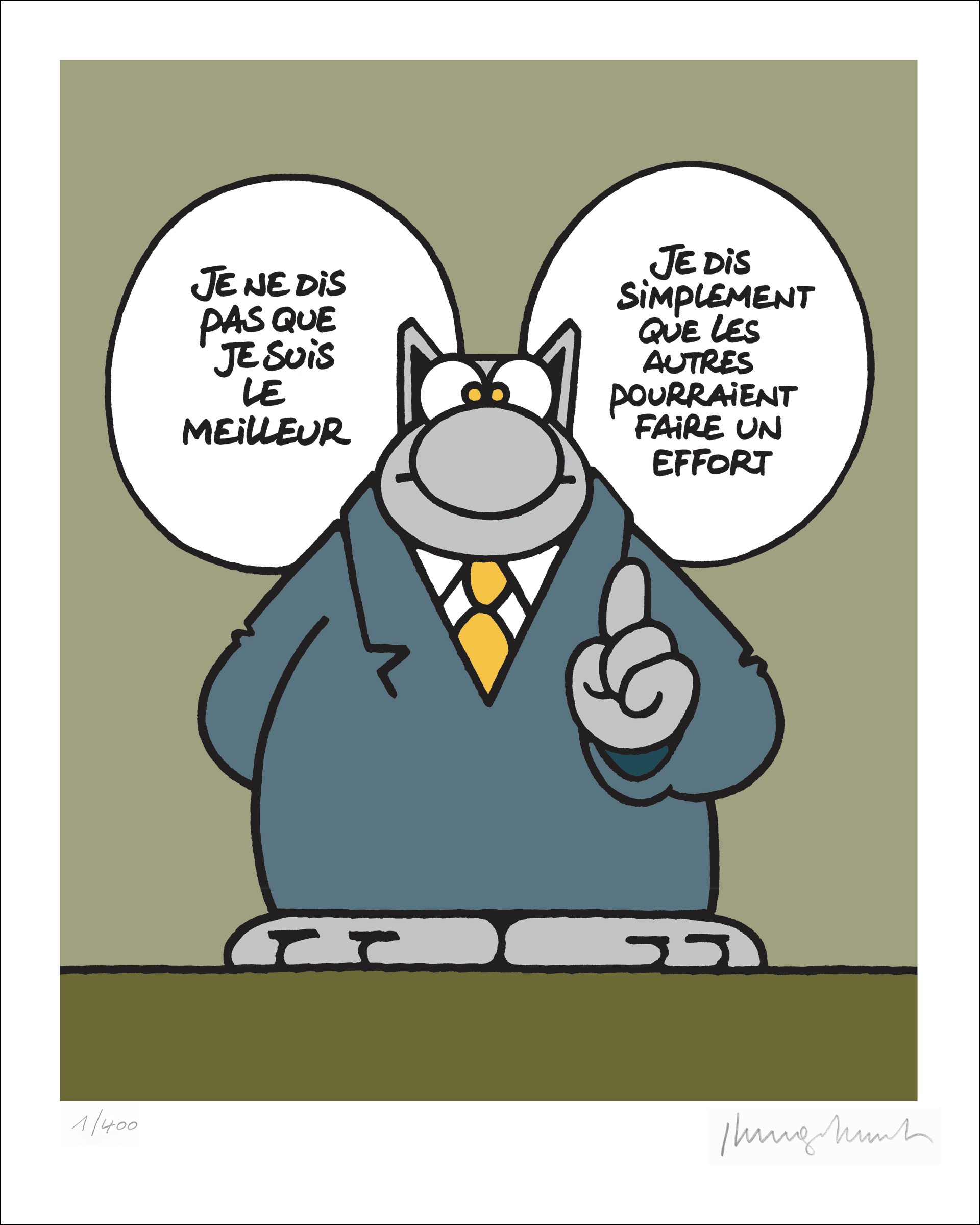 Philippe GELUCK - Le Chat, Le meilleur d'entre tous, 2023 - sérigraphie ...