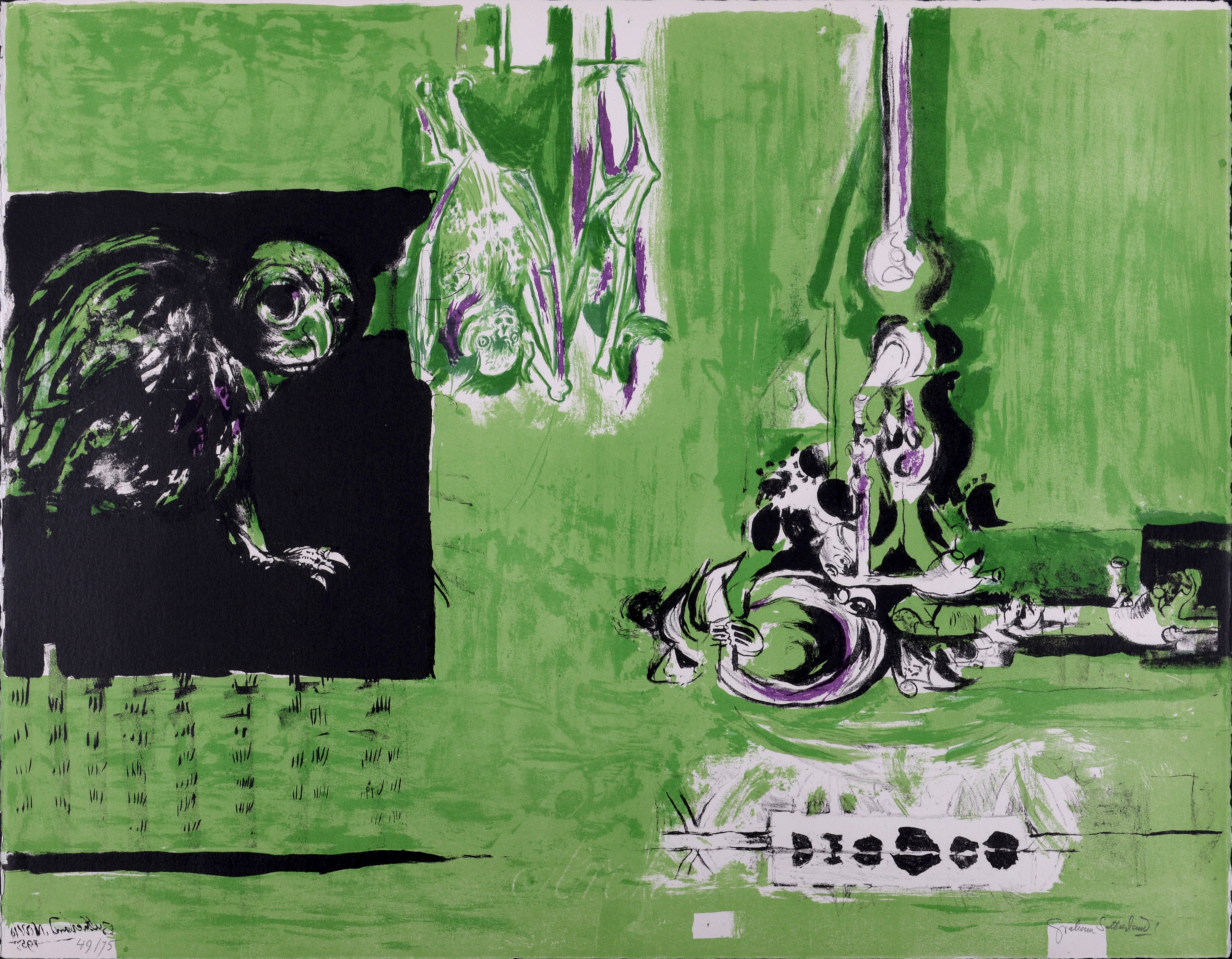 Graham SUTHERLAND - Hanging Form, Owl and Bat, c. 1955 - Original ...