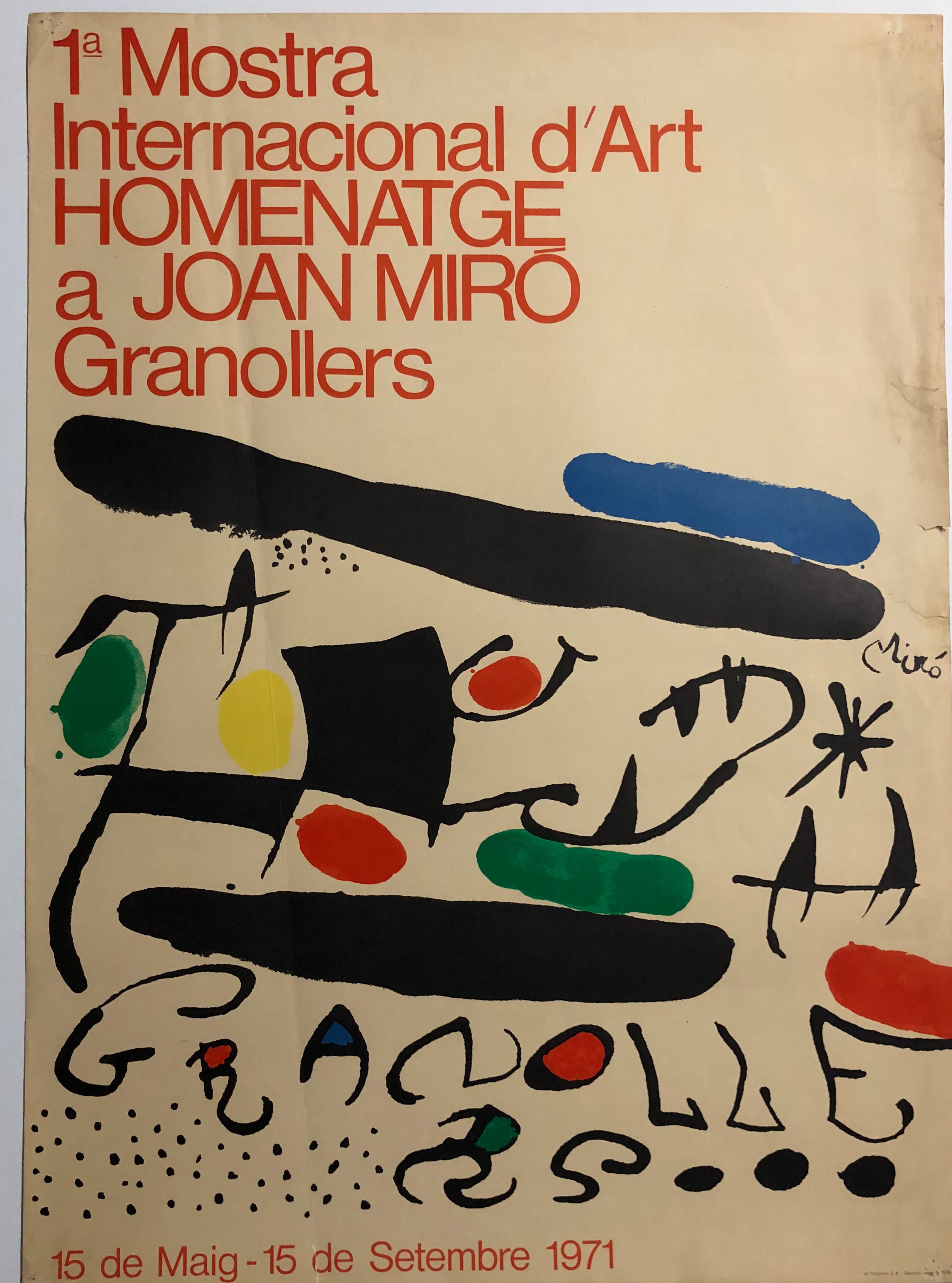 Joan Miro - Première exposition pour Joan Miro, 1971 - Affiche - Art ...