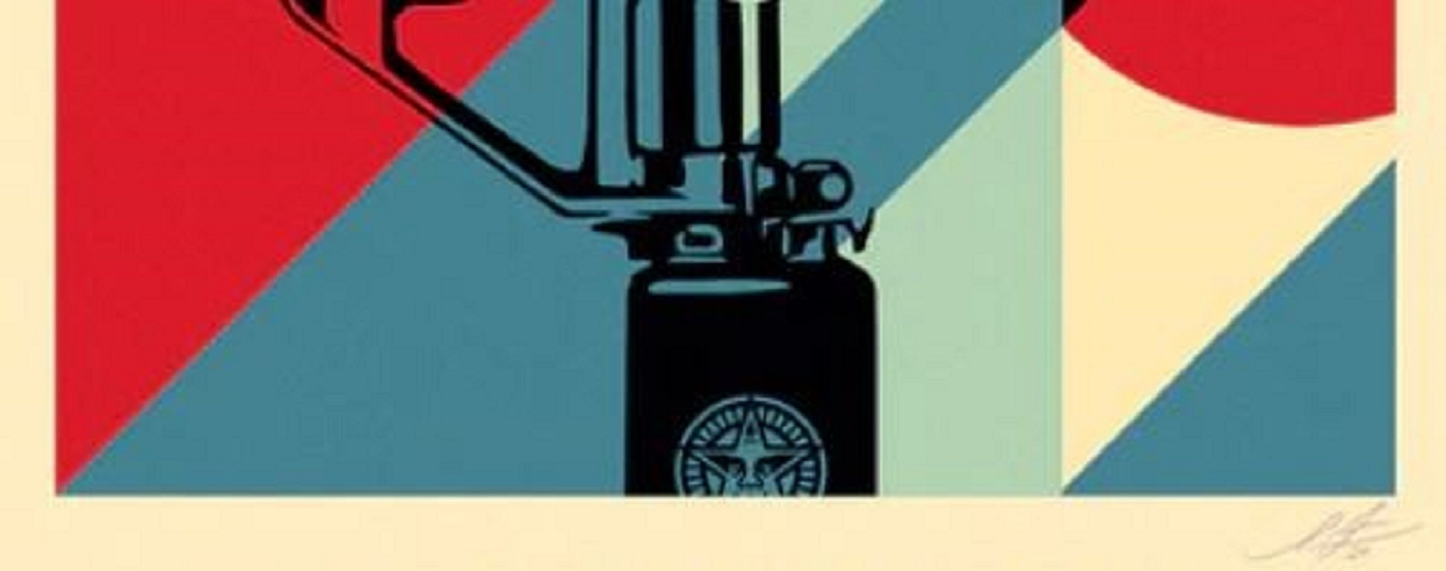 Shepard FAIREY (Obey) - AR 15 Lily - Lithographie Offset signée ...