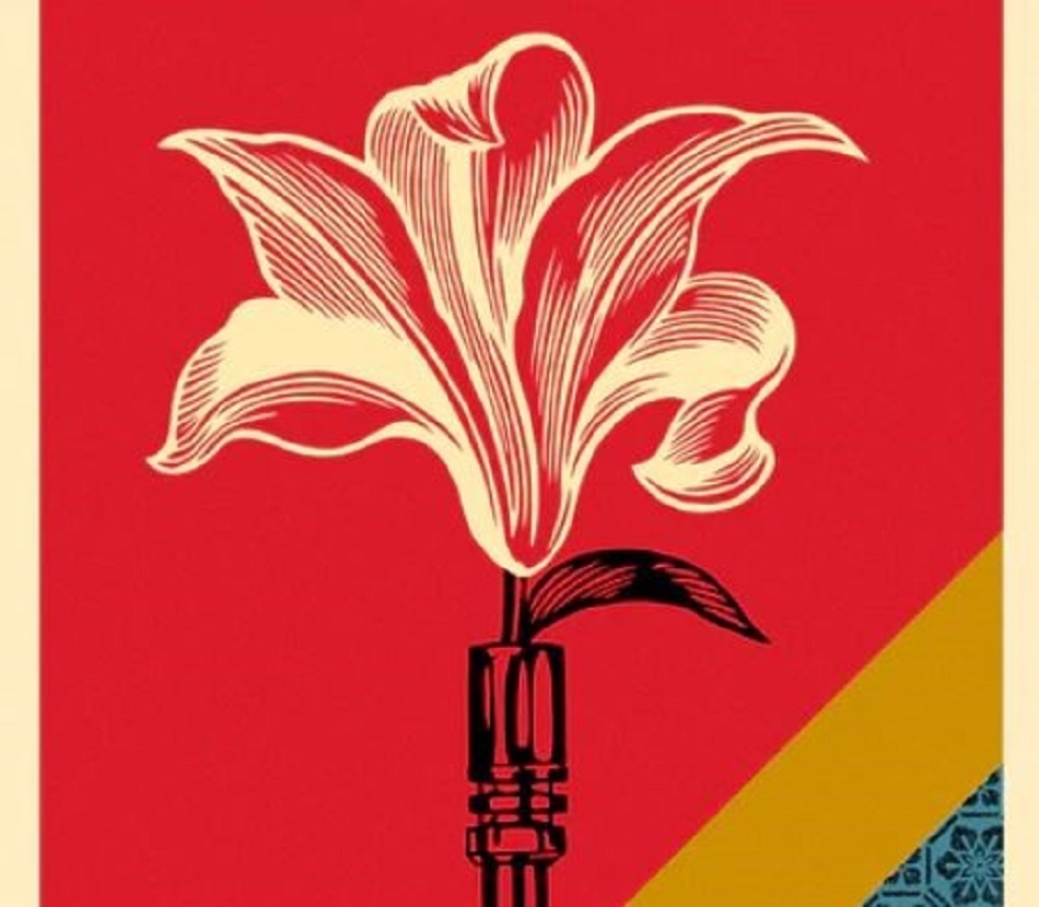 Shepard FAIREY (Obey) - AR 15 Lily - Lithographie Offset signée ...