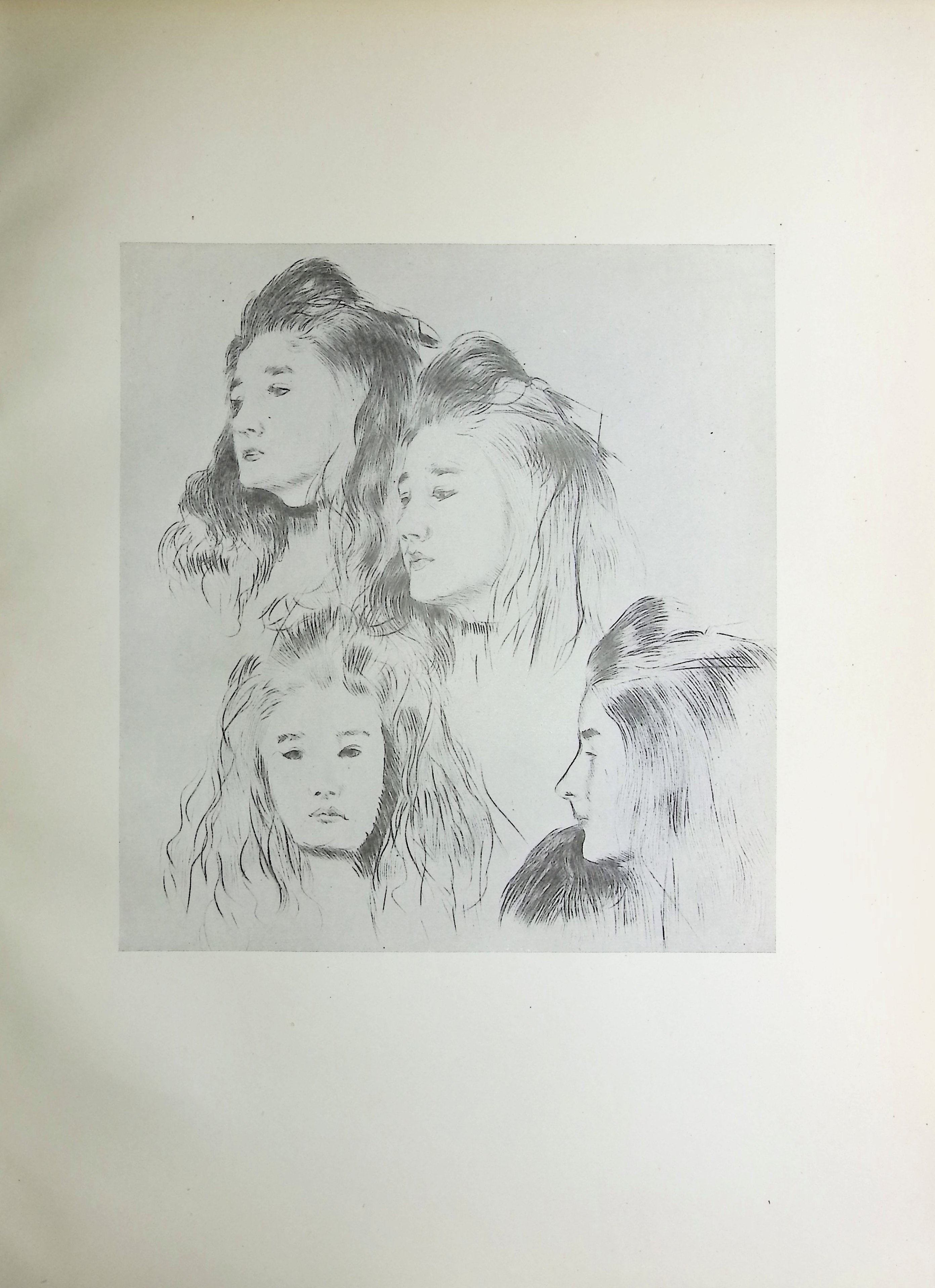 Paul César HELLEU: Die vier Schwestern, Heliogravüre - Moderne Kunst ...