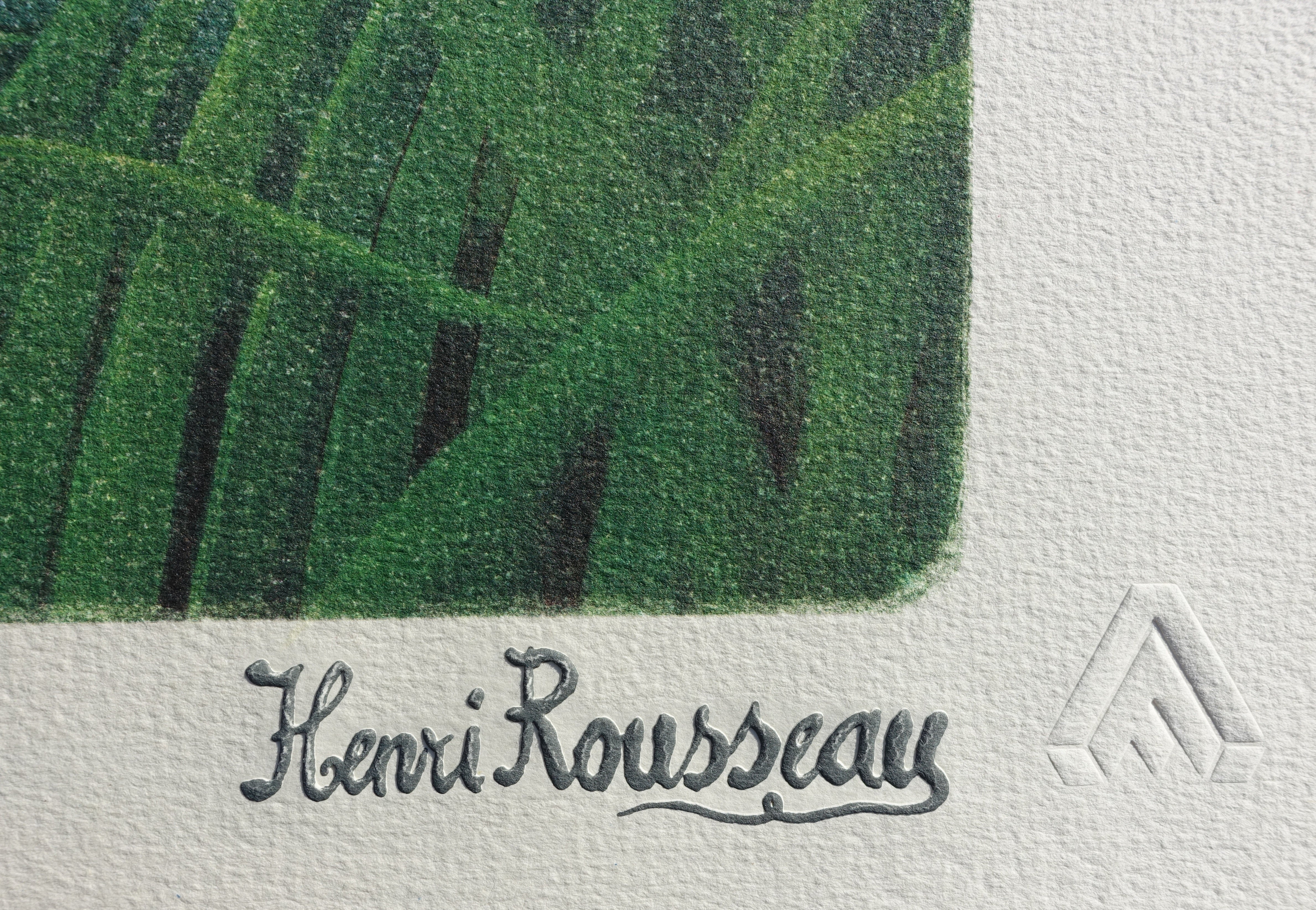 Henri ROUSSEAU (dit le douanier) : Le repas du lion, Lithographie ...