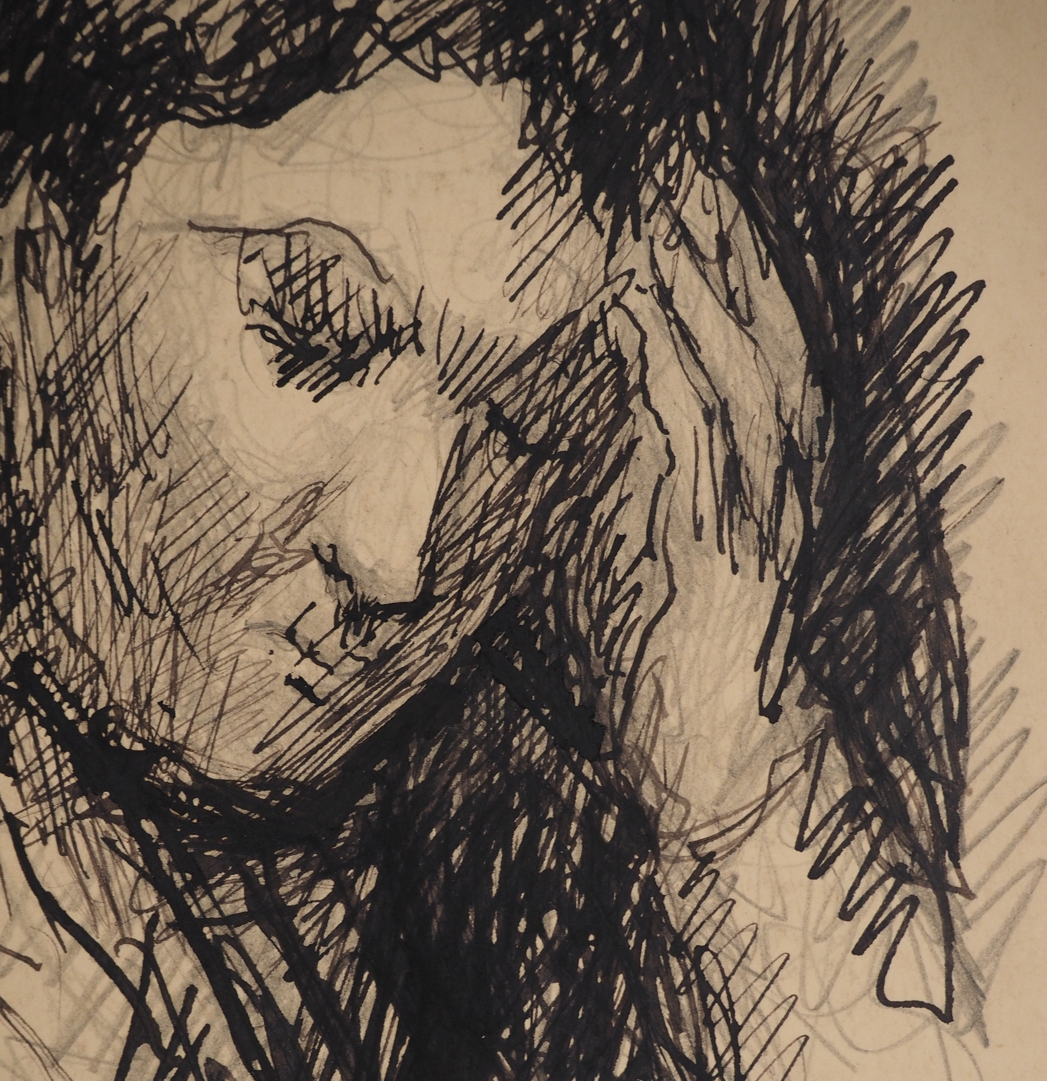 Maximilien LUCE: Ansia, Disegno originale firmato - Arte Moderna - Plazzart