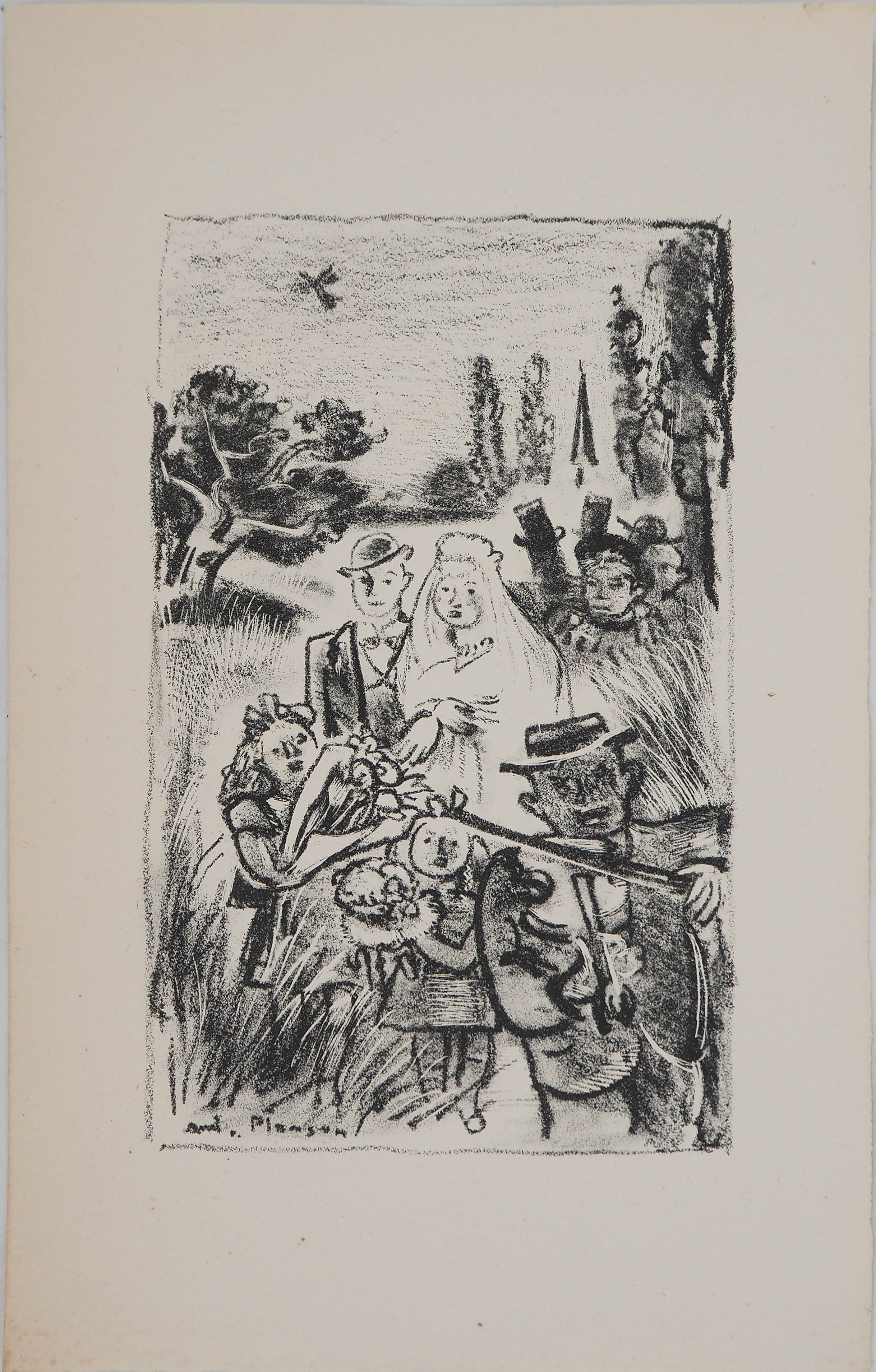 André PLANSON : Parade nuptiale, Lithographie originale signée - Art ...