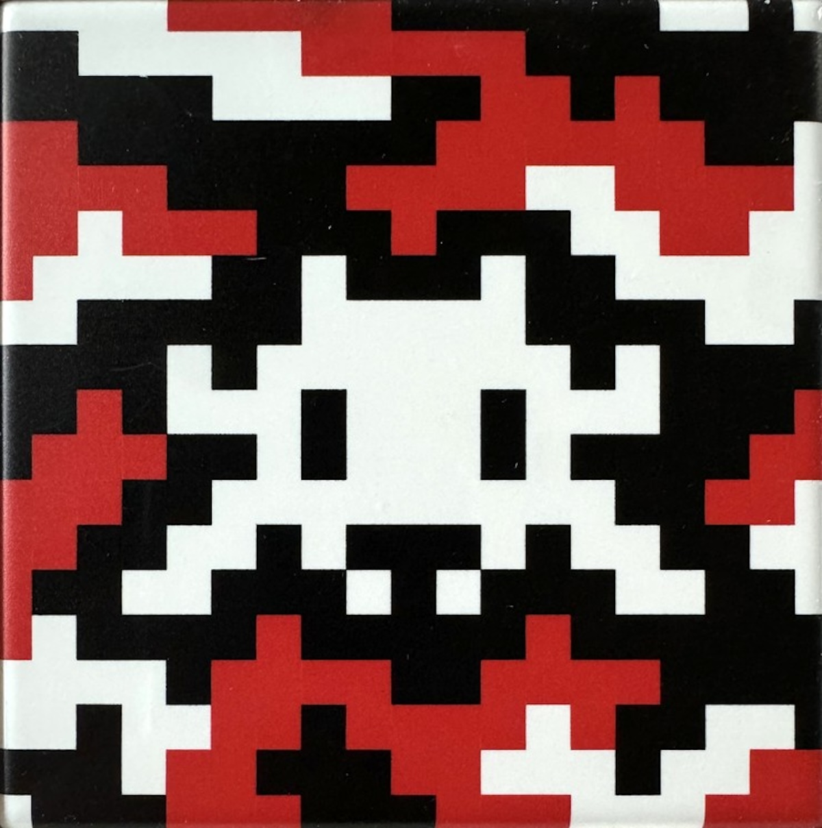INVADER, Space Tile - Red-Black and White Ceramic Tile - 2024 - Street ...