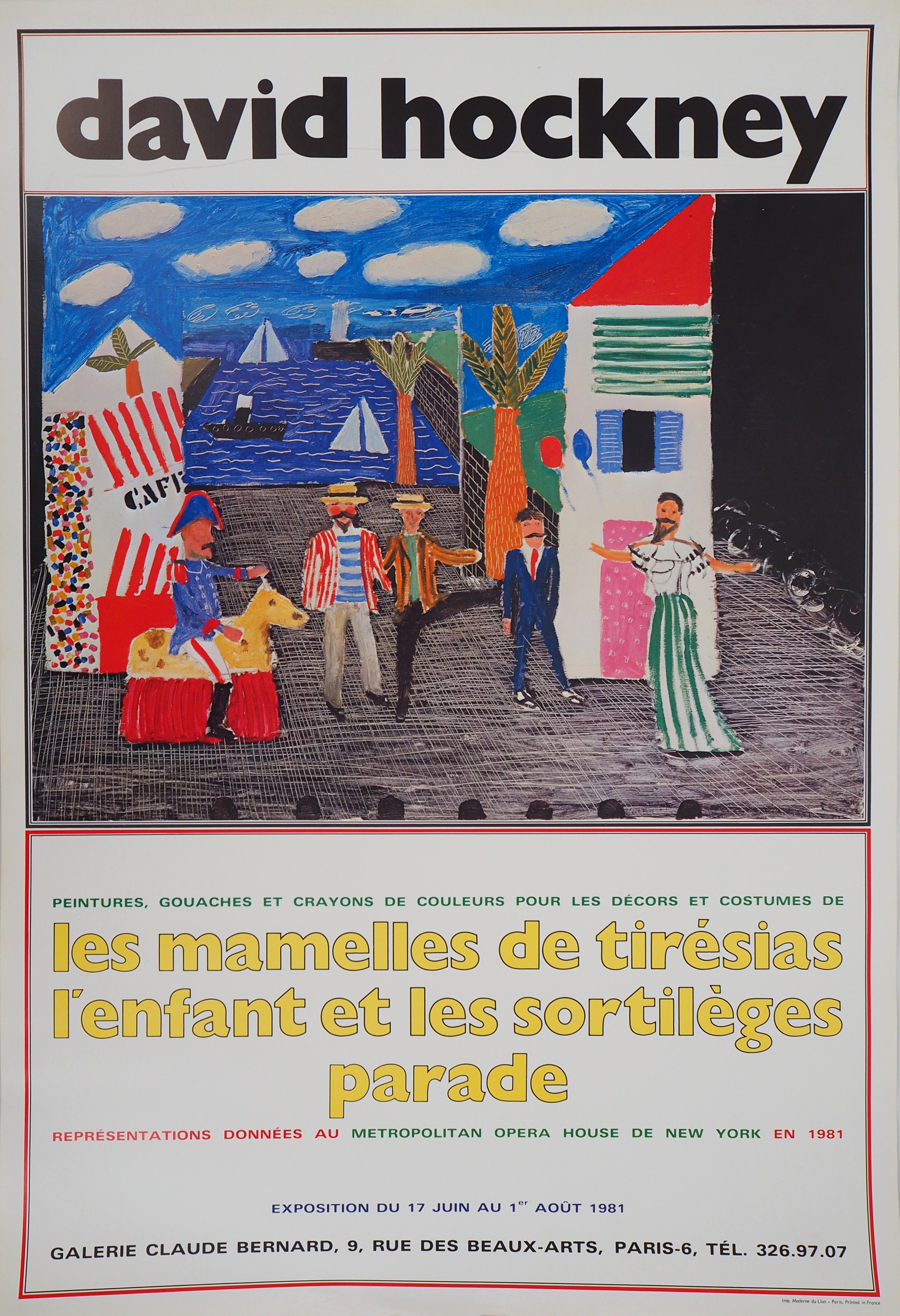 David HOCKNEY : Théâtre, Tirésias - Affiche originale en couleurs - Art ...