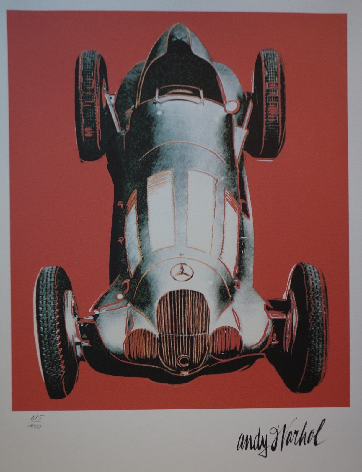 Andy WARHOL (d'après) - "Mercedes w125 silver Arrow", Lithographie - Contemporary Art - Plazzart