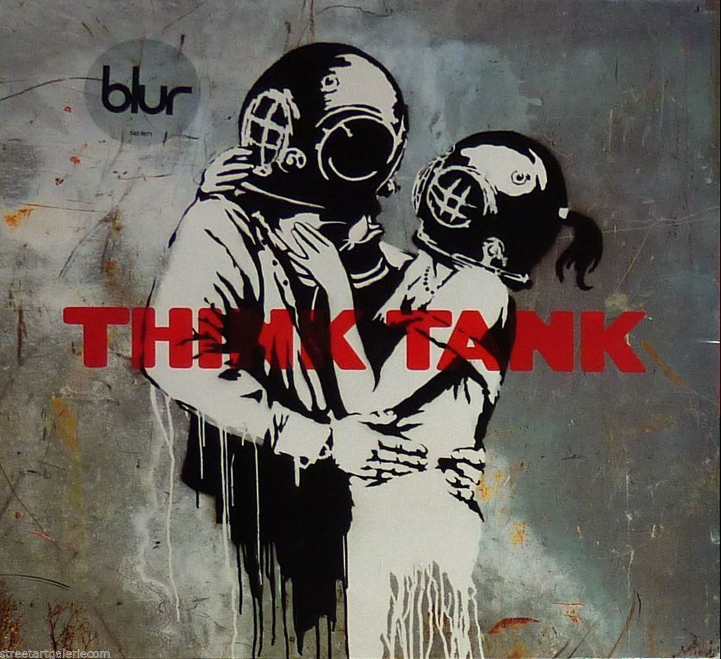 BANKSY (NÉ EN 1974) "Think tank" Impression sérigraphique sur pochette ...