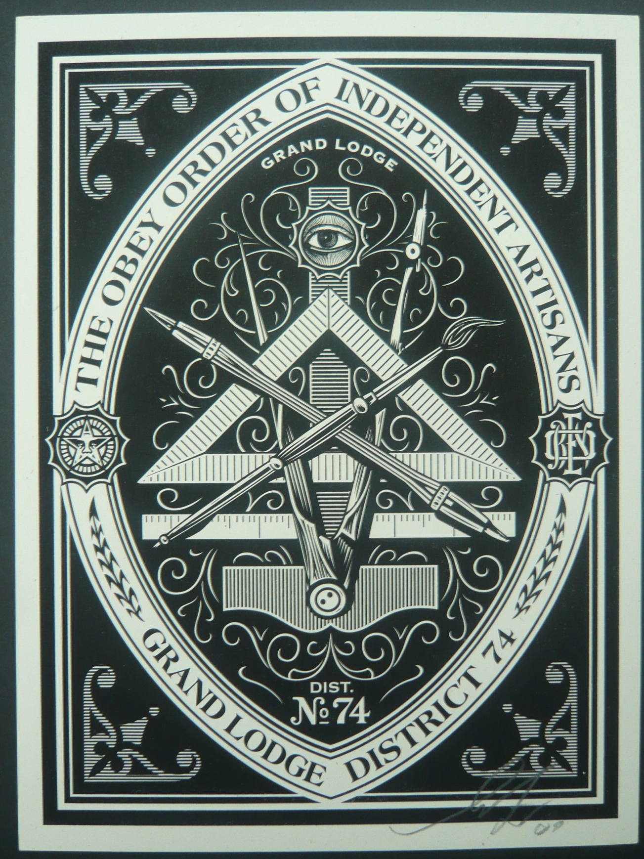 OBEY Shepard Fairey Independent Artisans District 74 Lithographie ...