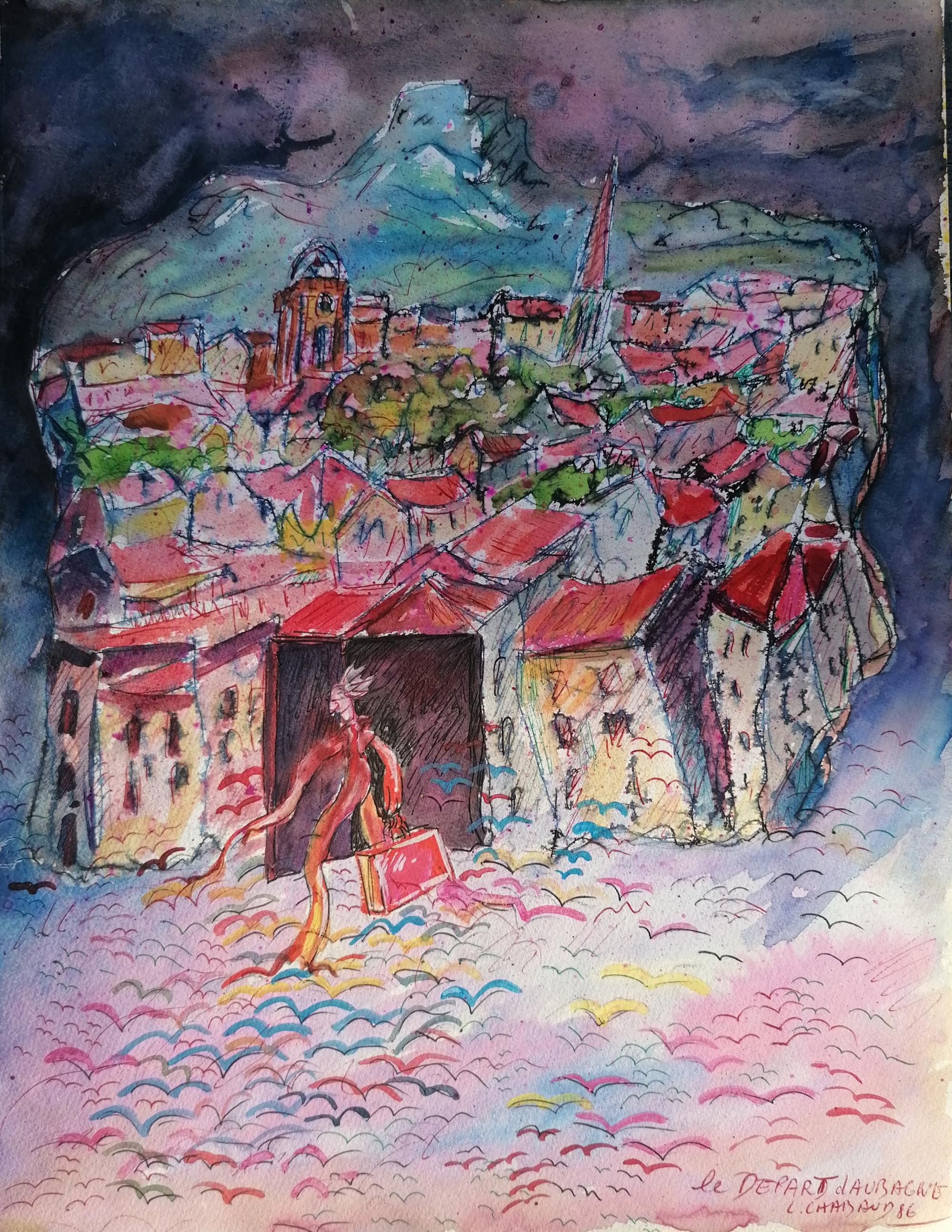 Louis CHABAUD - La salida de Aubagne, 1986 - Dibujo - Arte ...